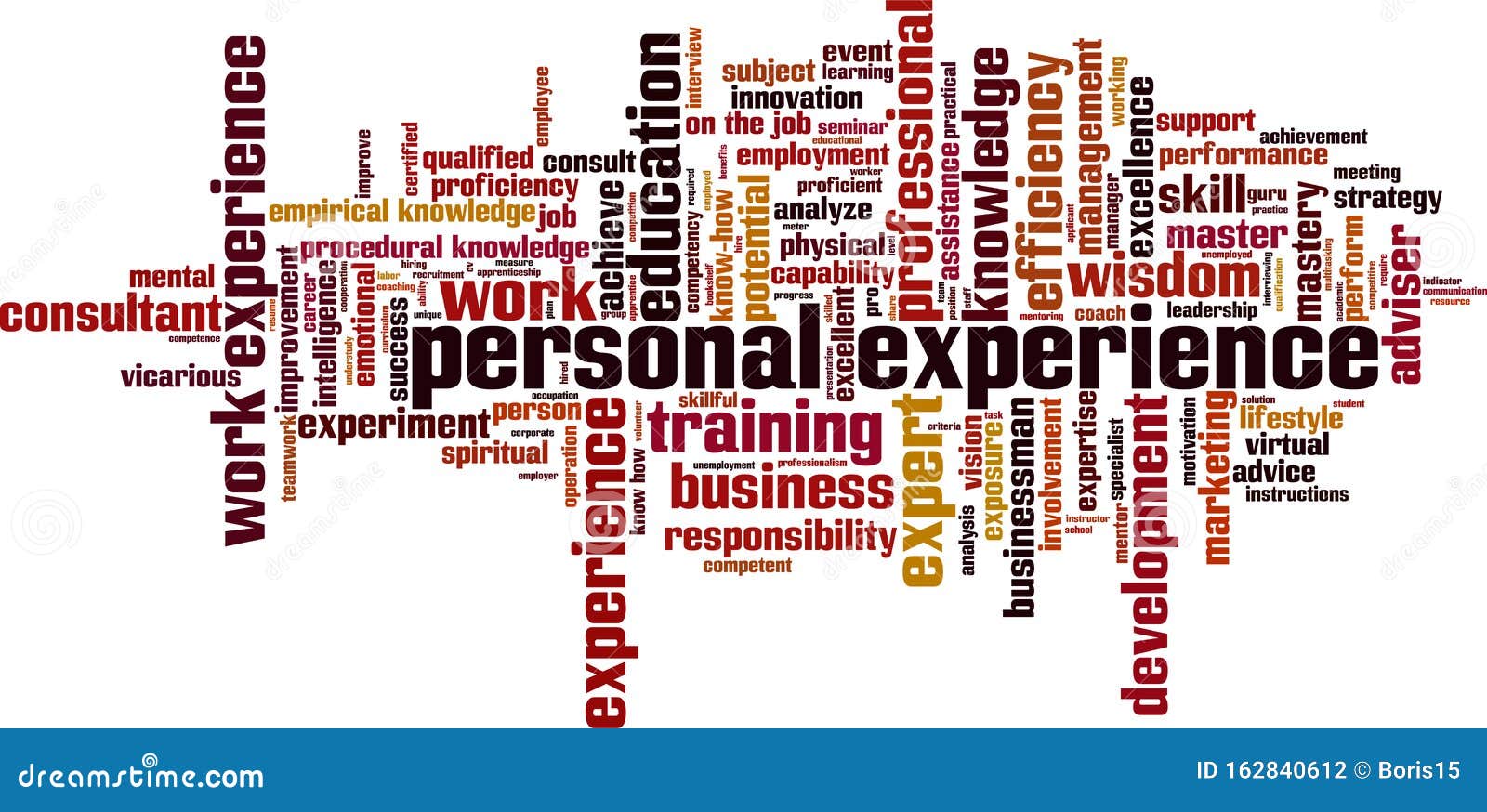 Personal Experience Word Cloud Stock Vector - Illustration of exposure ...