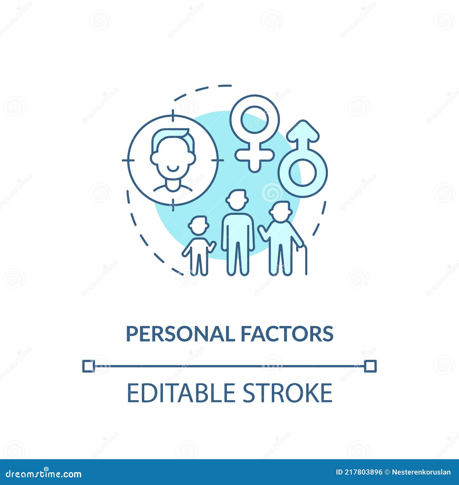 Personal Factors Concept Icon Stock Vector - Illustration of product ...