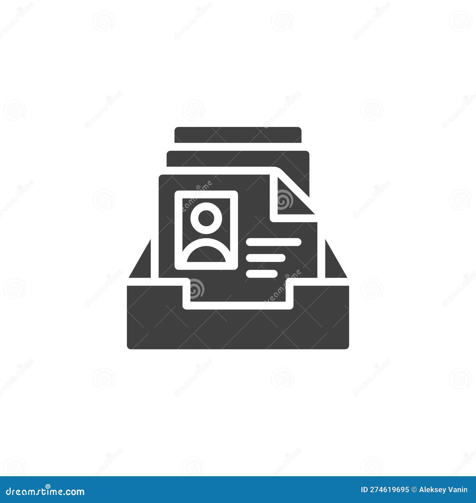 Personal File Icon Sign And Symbol. Personal File Color Icon For ...