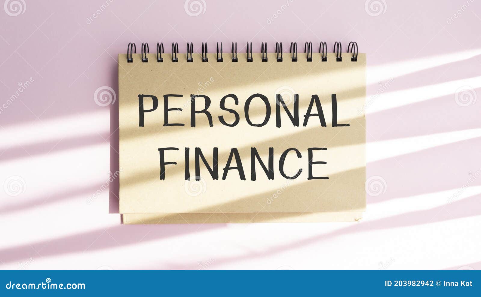 Personal Finance Text on Notepad on Pink Background. Stock Photo ...