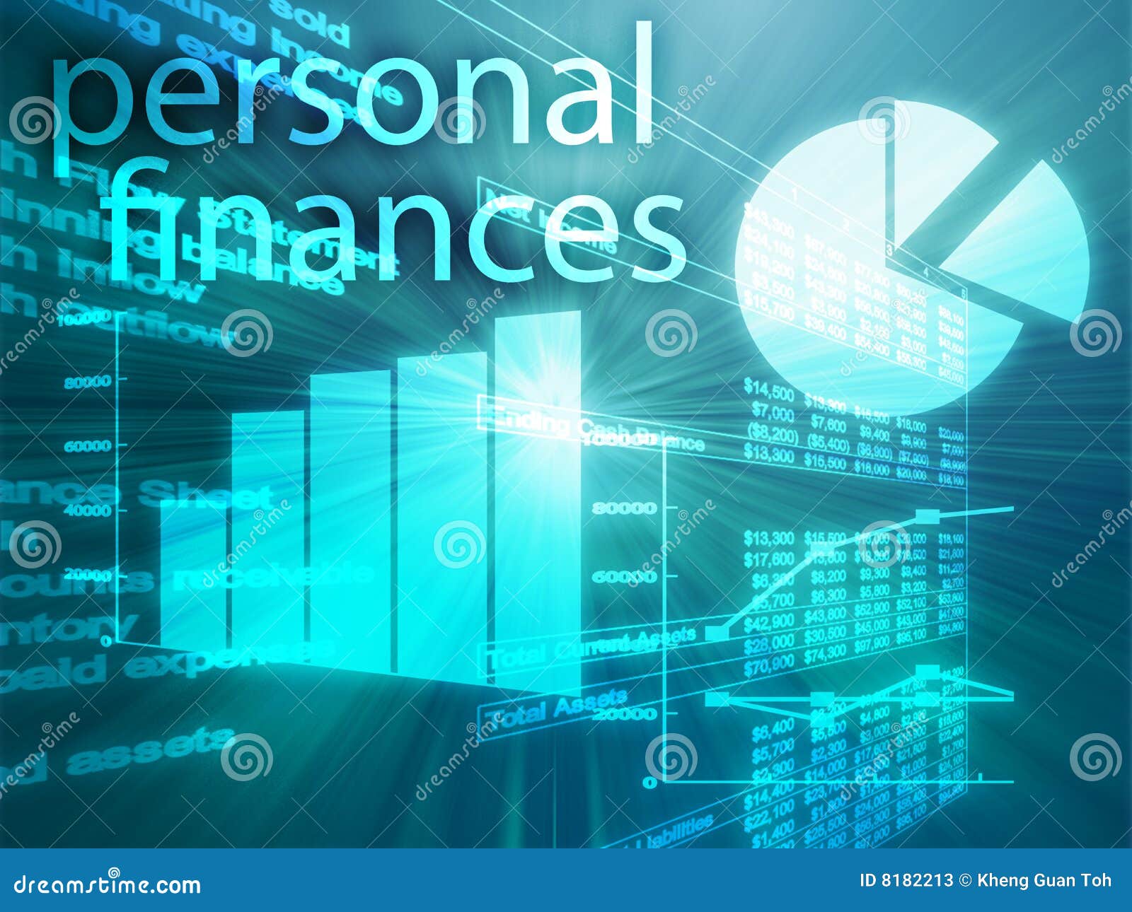 Personal finances stock illustration. Illustration of reports - 8182213