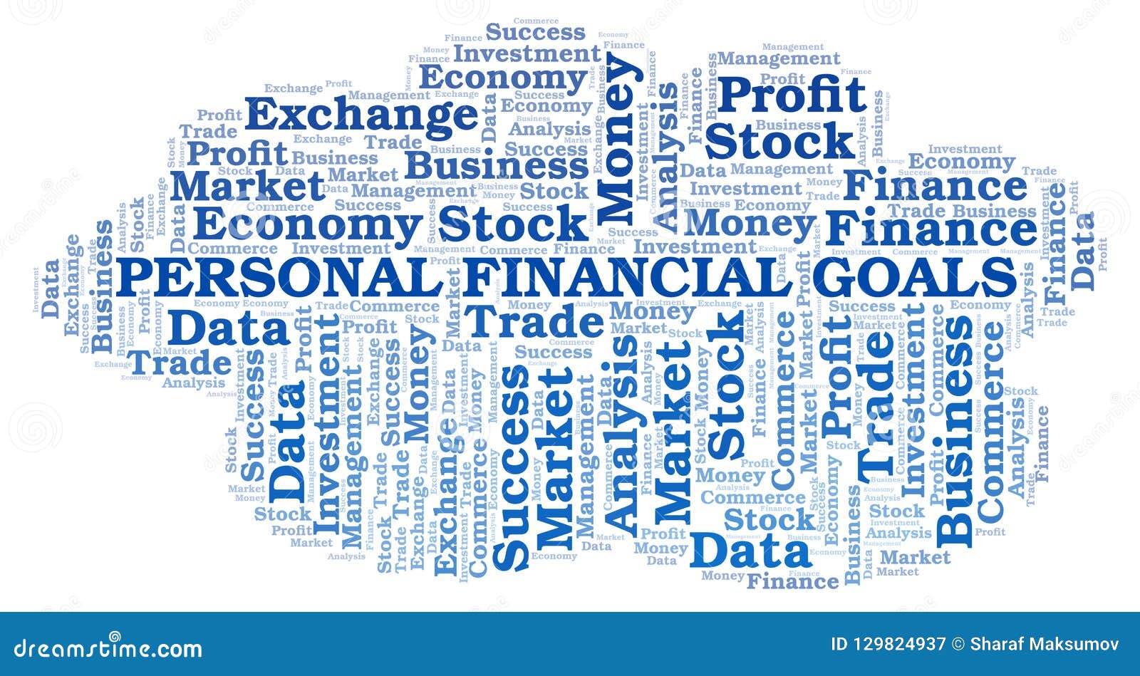 Personal Financial Goals Word Cloud. Stock Illustration - Illustration ...