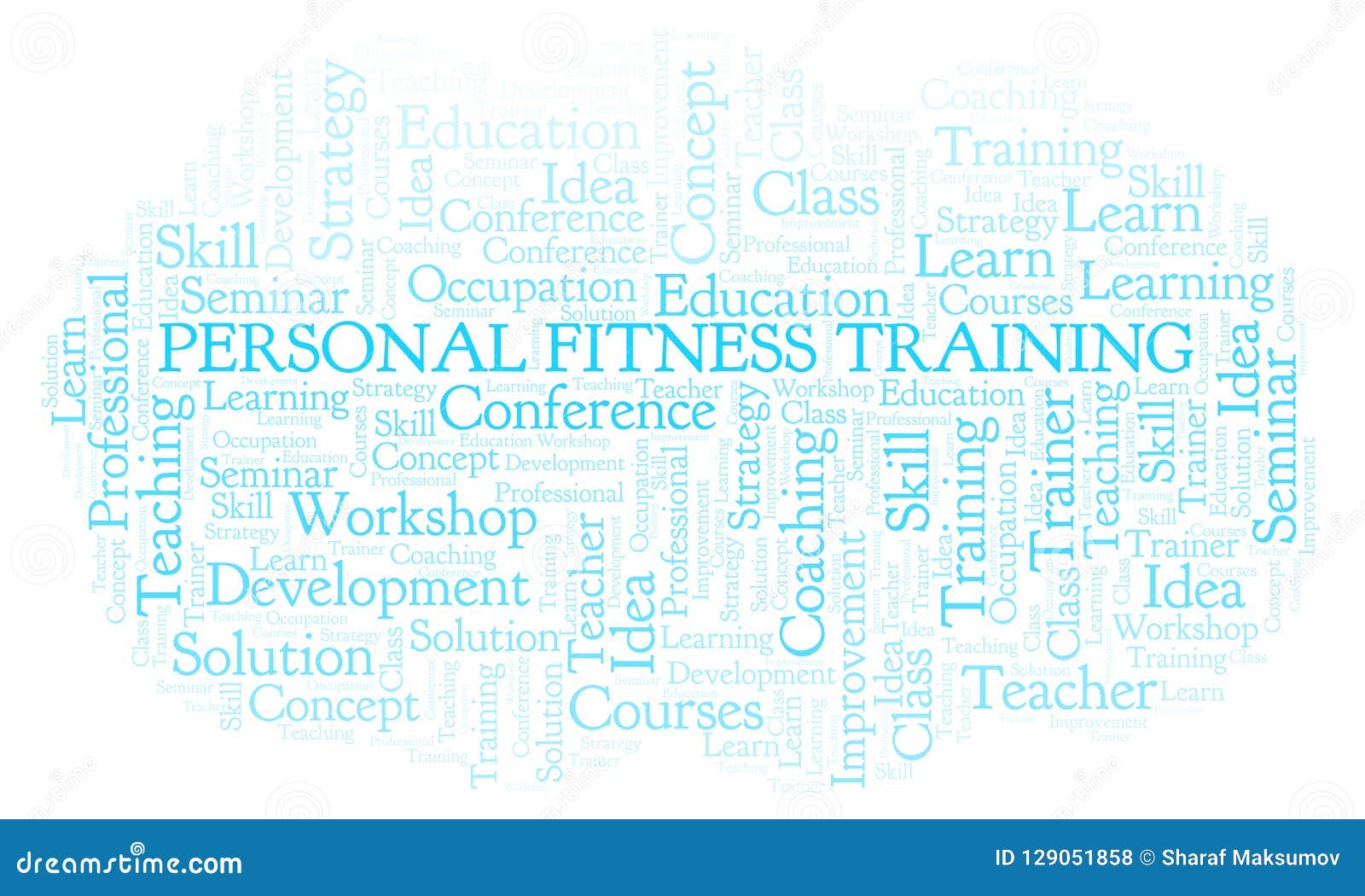 Personal Fitness Training Word Cloud. Stock Illustration - Illustration ...