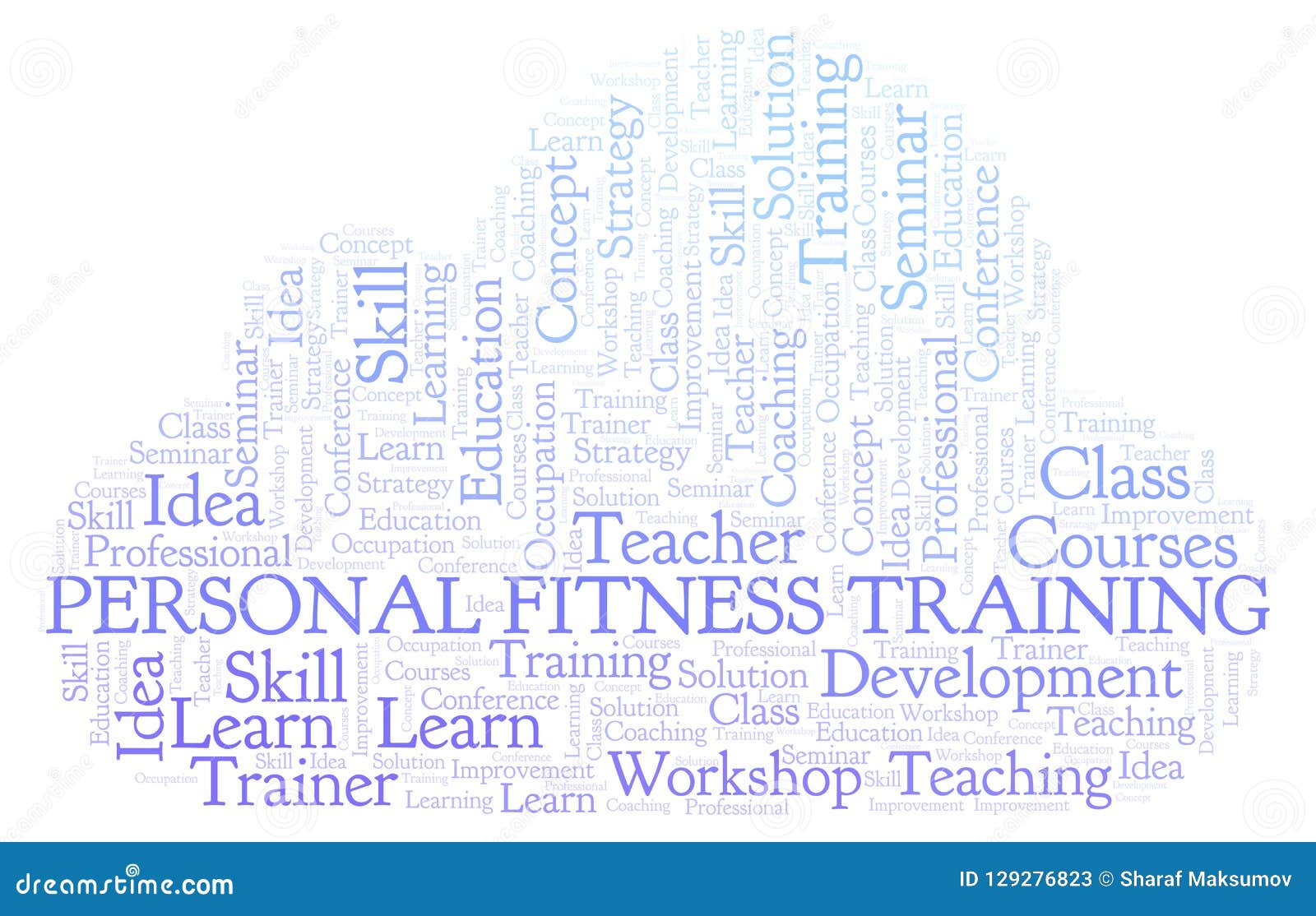 Personal Fitness Training Word Cloud. Stock Illustration - Illustration ...