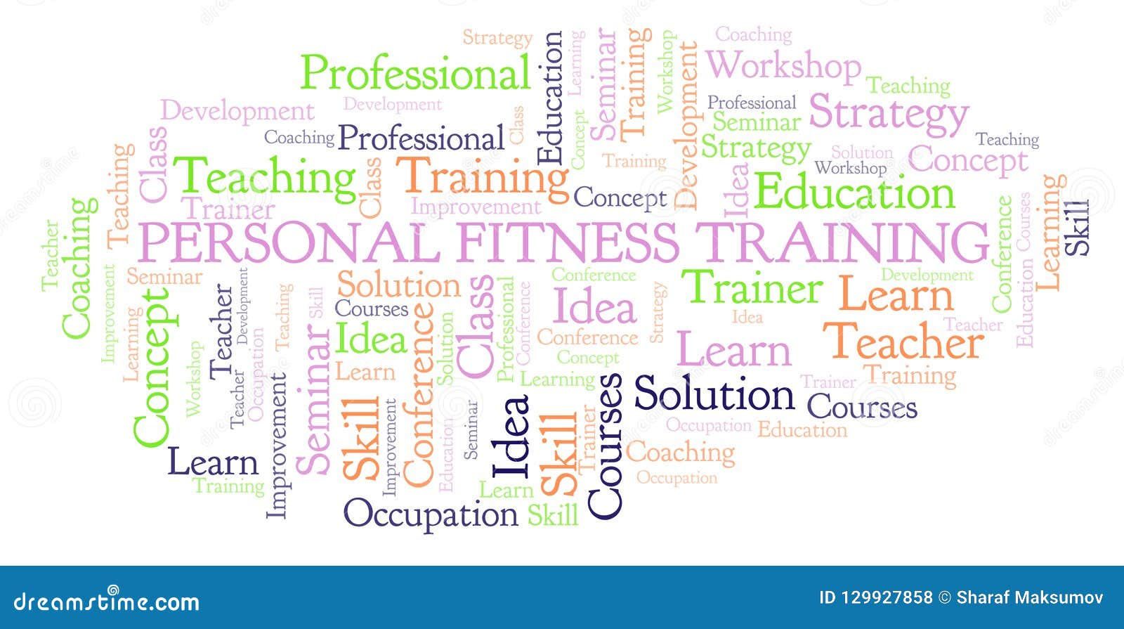 Personal Fitness Training Word Cloud. Stock Illustration - Illustration ...