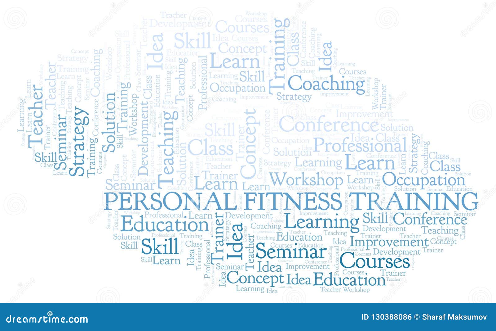 Personal Fitness Training Word Cloud. Stock Illustration - Illustration ...