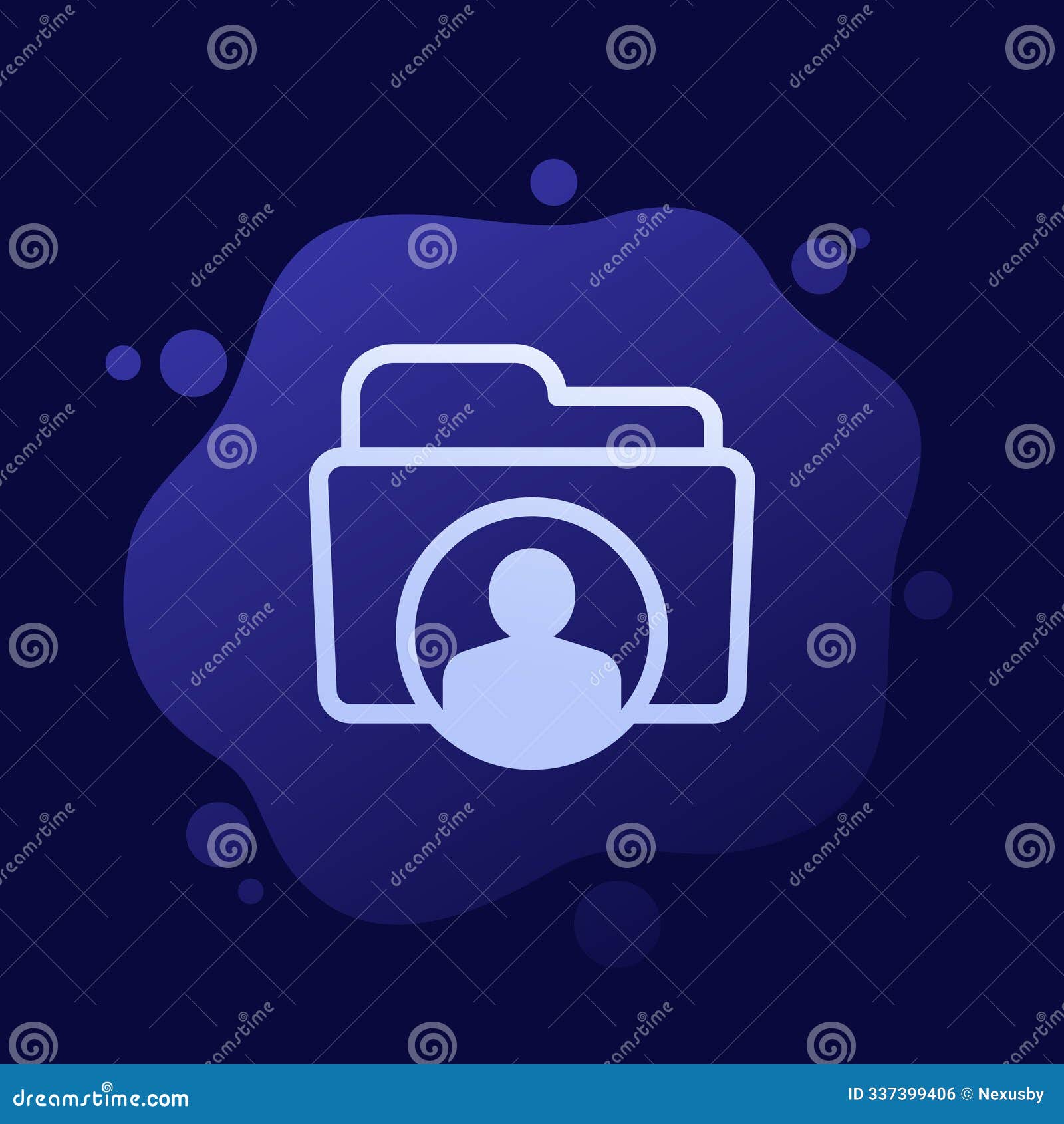 Personal Folder Icon for Apps and Web Stock Illustration - Illustration ...