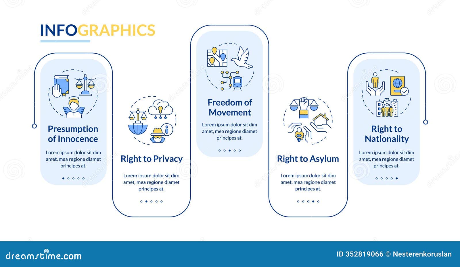 Personal Freedom Rights Rectangle Infographic Vector Stock Illustration ...