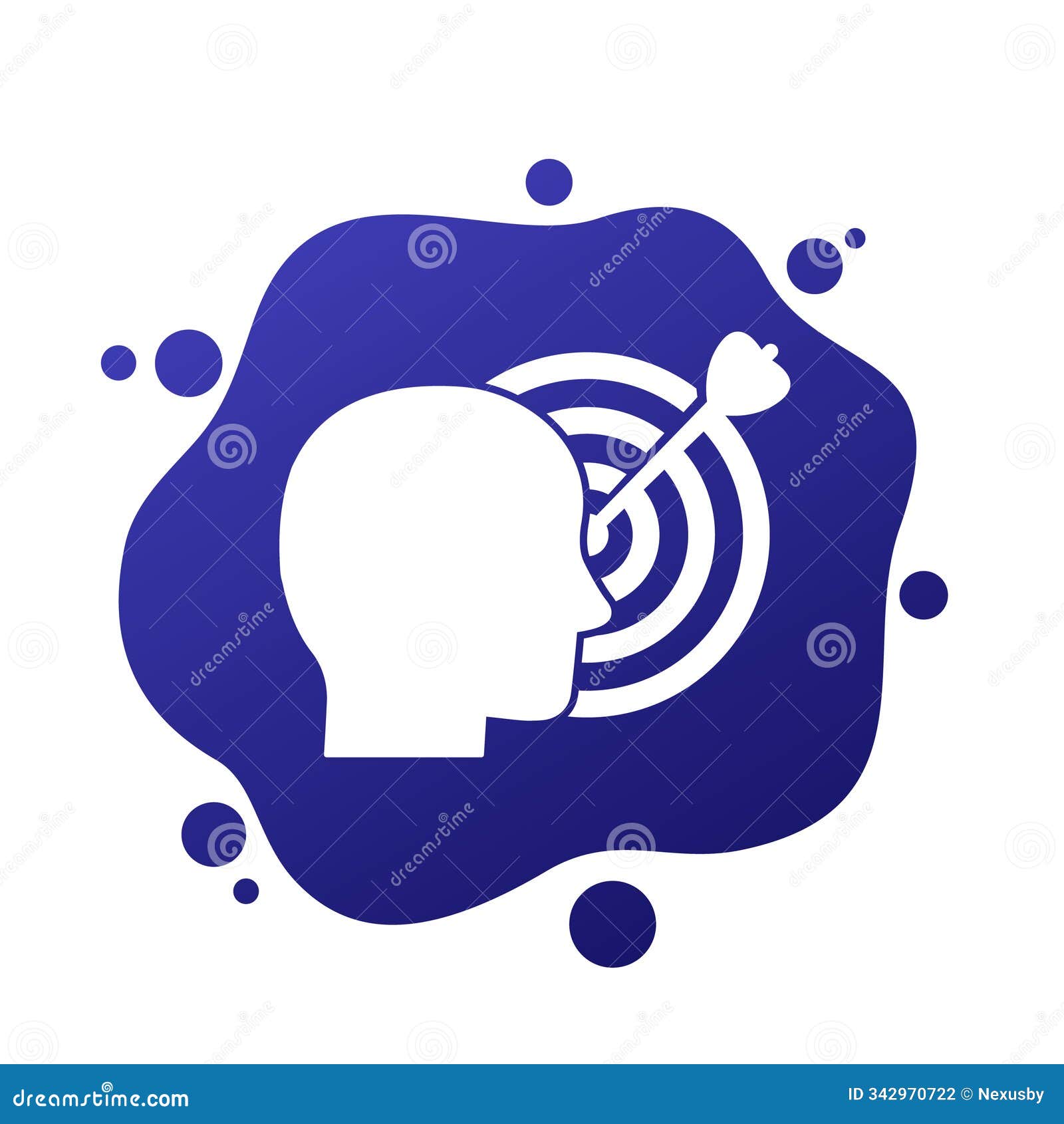 Personal Goal Icon with a Target, Vector Stock Illustration ...