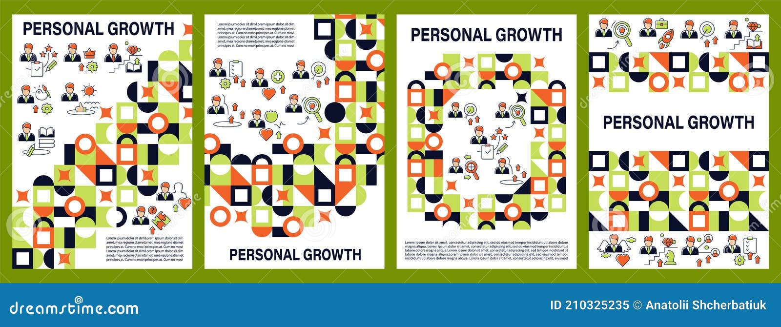 Personal growth brochure stock vector. Illustration of flyer - 210325235