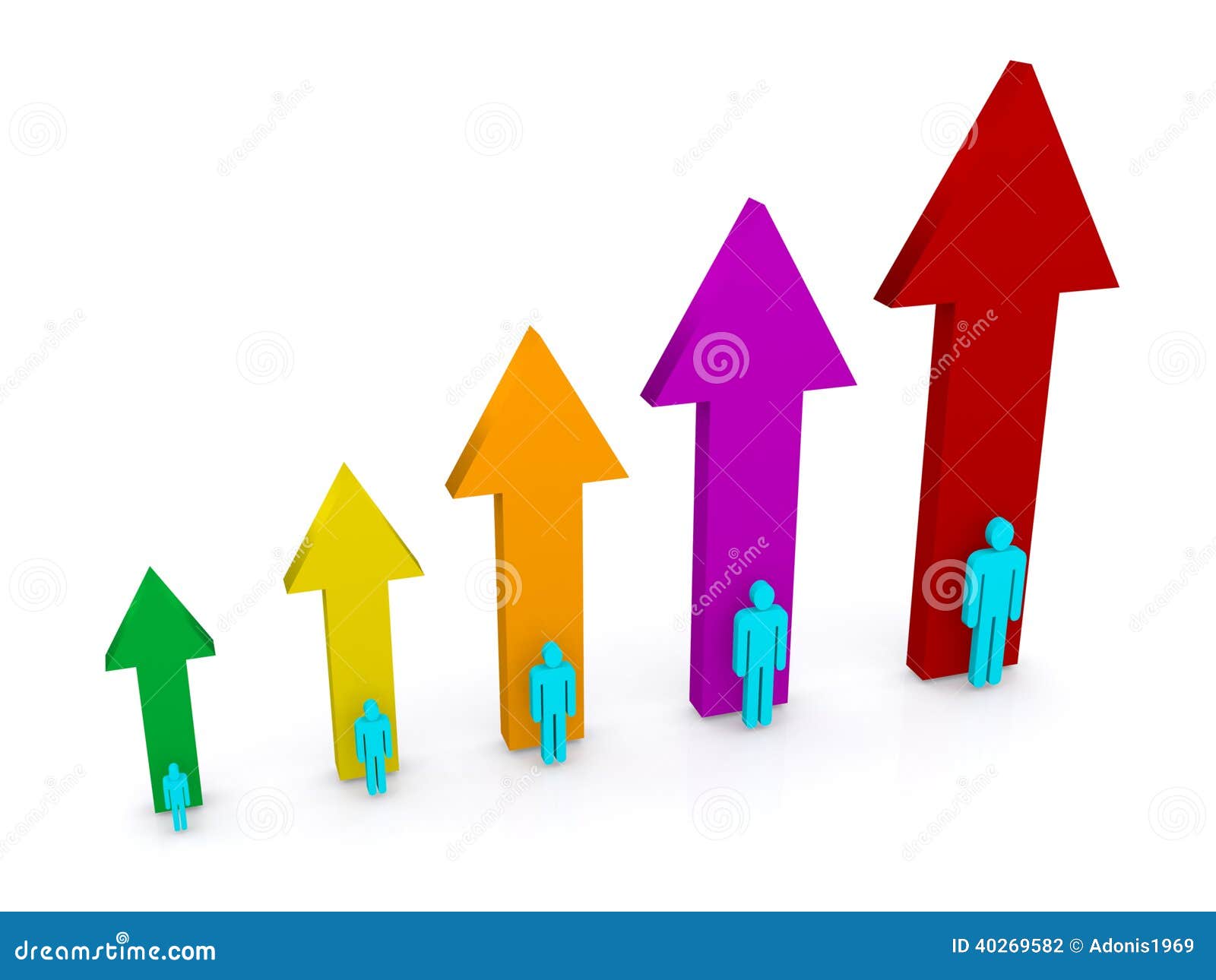 Growth With Directional Arrow Stock Photography | CartoonDealer.com ...