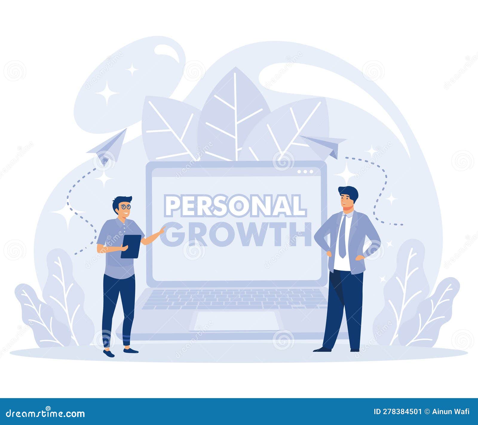 Personal Growth Concept. Self Development Stock Vector - Illustration ...