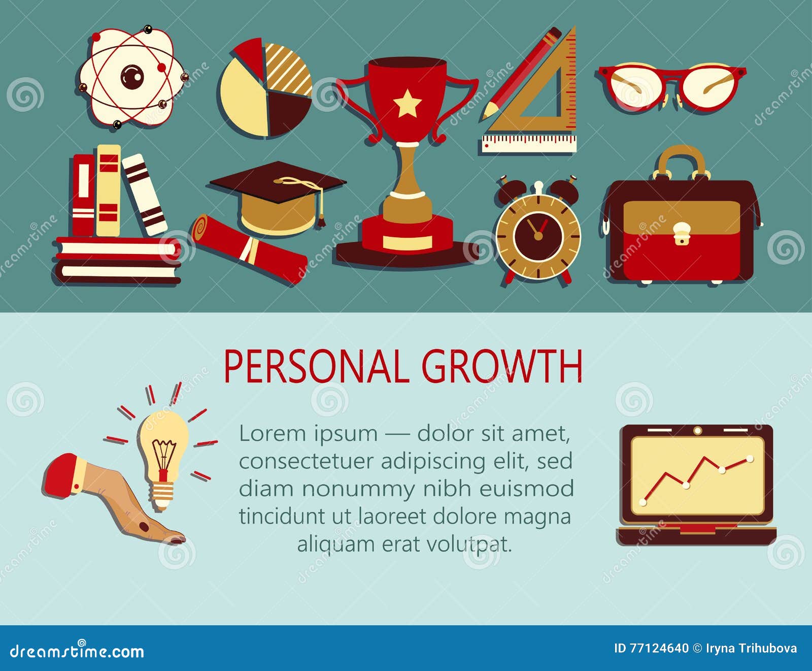 Personal Growth Creative Illustration. Stock Vector - Illustration of ...