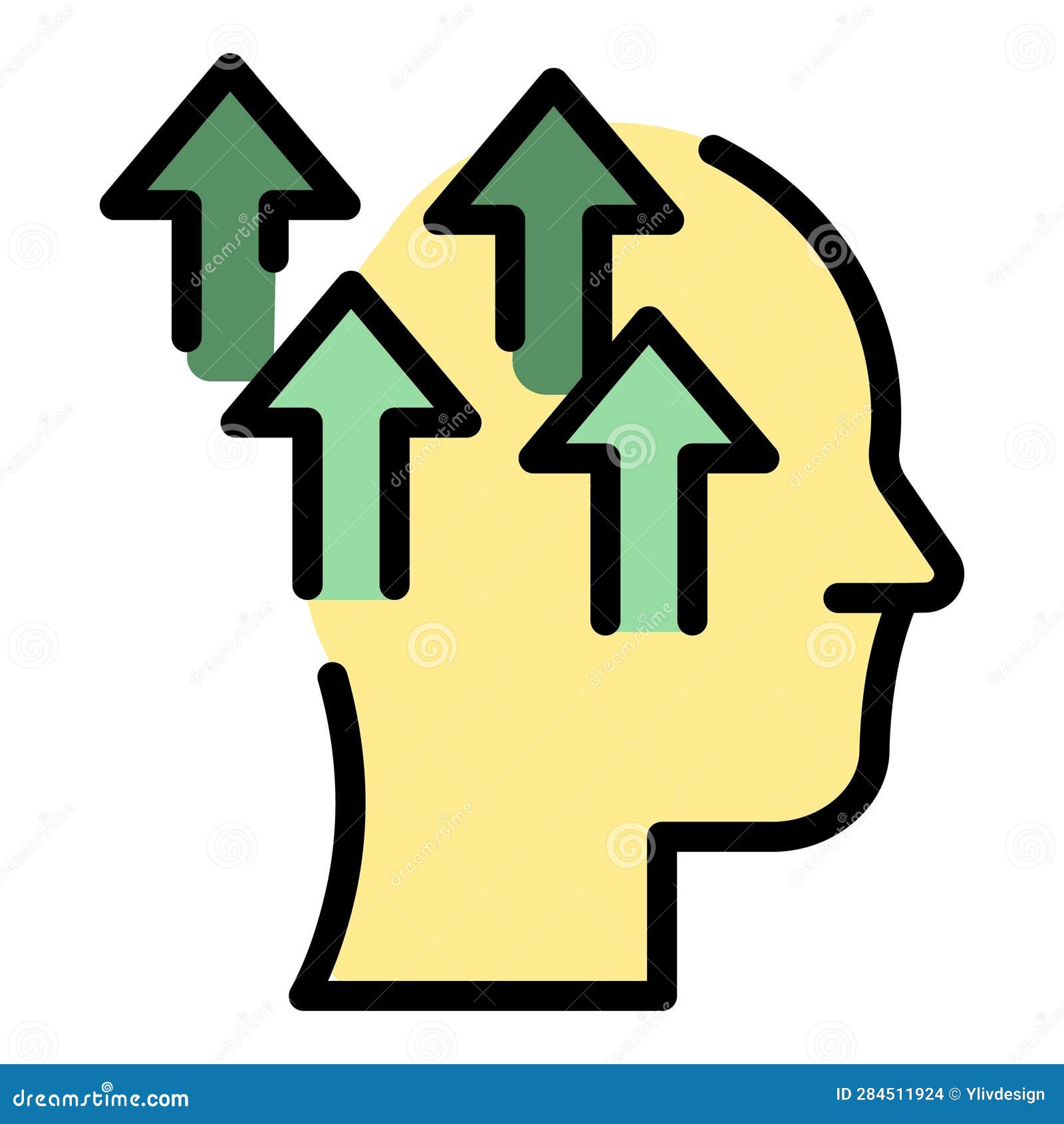 Personal Growth Icon Vector Flat Stock Illustration - Illustration of ...