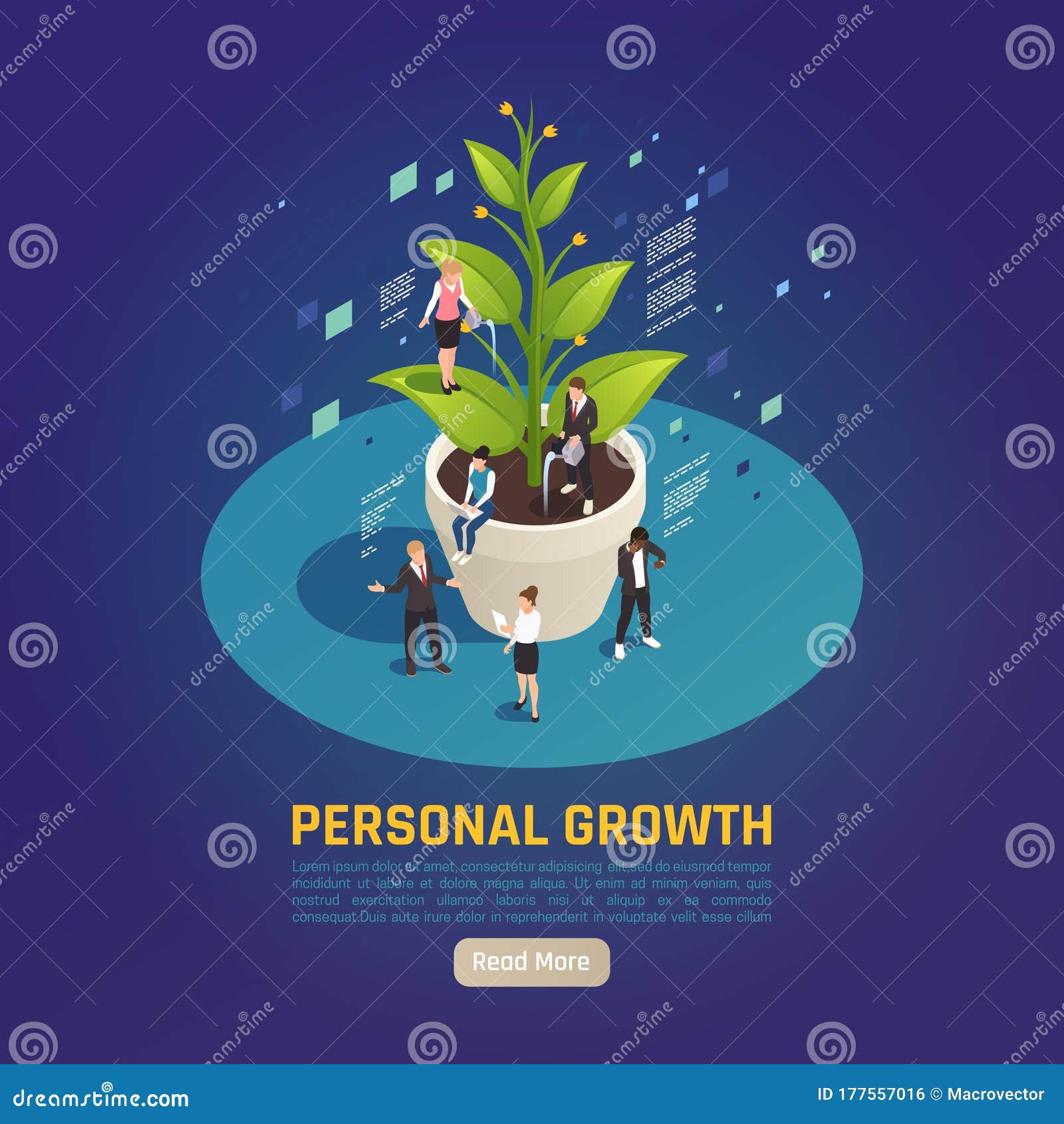 Personal Growth Isometric Composition Stock Vector - Illustration of ...