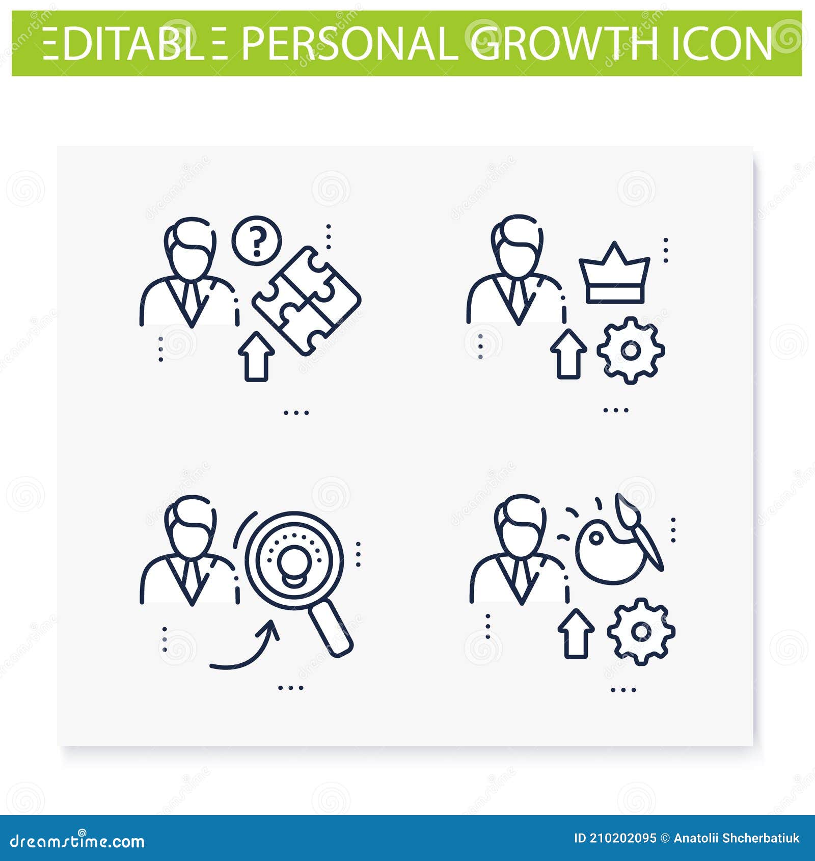 Personal Growth Line Icons Set Stock Vector - Illustration of strength ... Personal Growth Line Icons Set Stock Vector - Illustration of strength ...