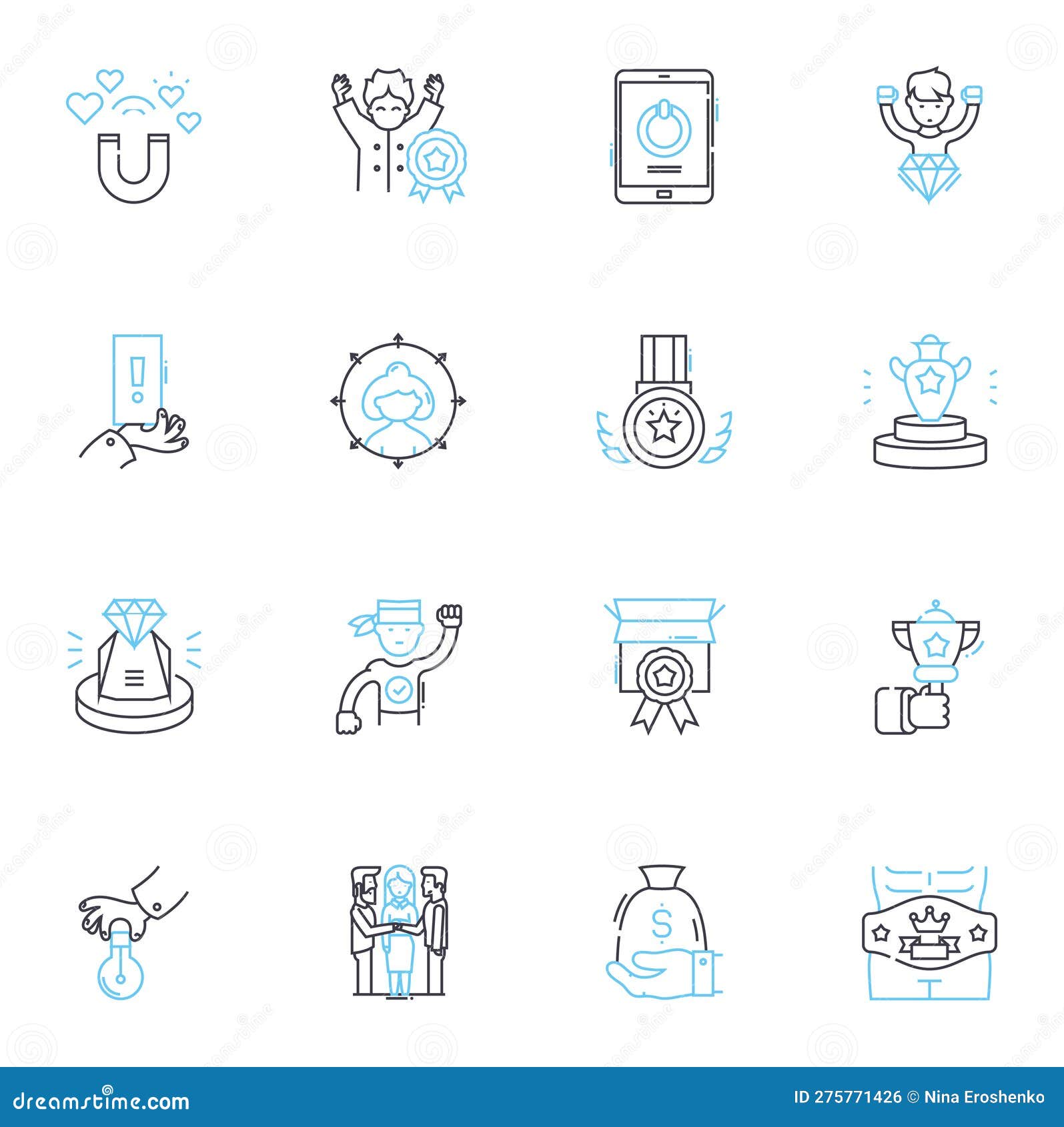 Personal Growth Linear Icons Set. Transformation, Mindset, Evolution ...