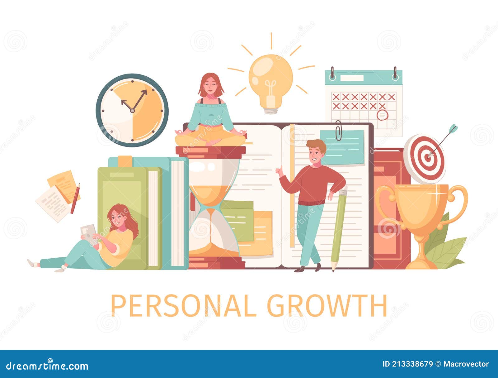 Personal Growth Ideas Composition Stock Vector - Illustration of ...