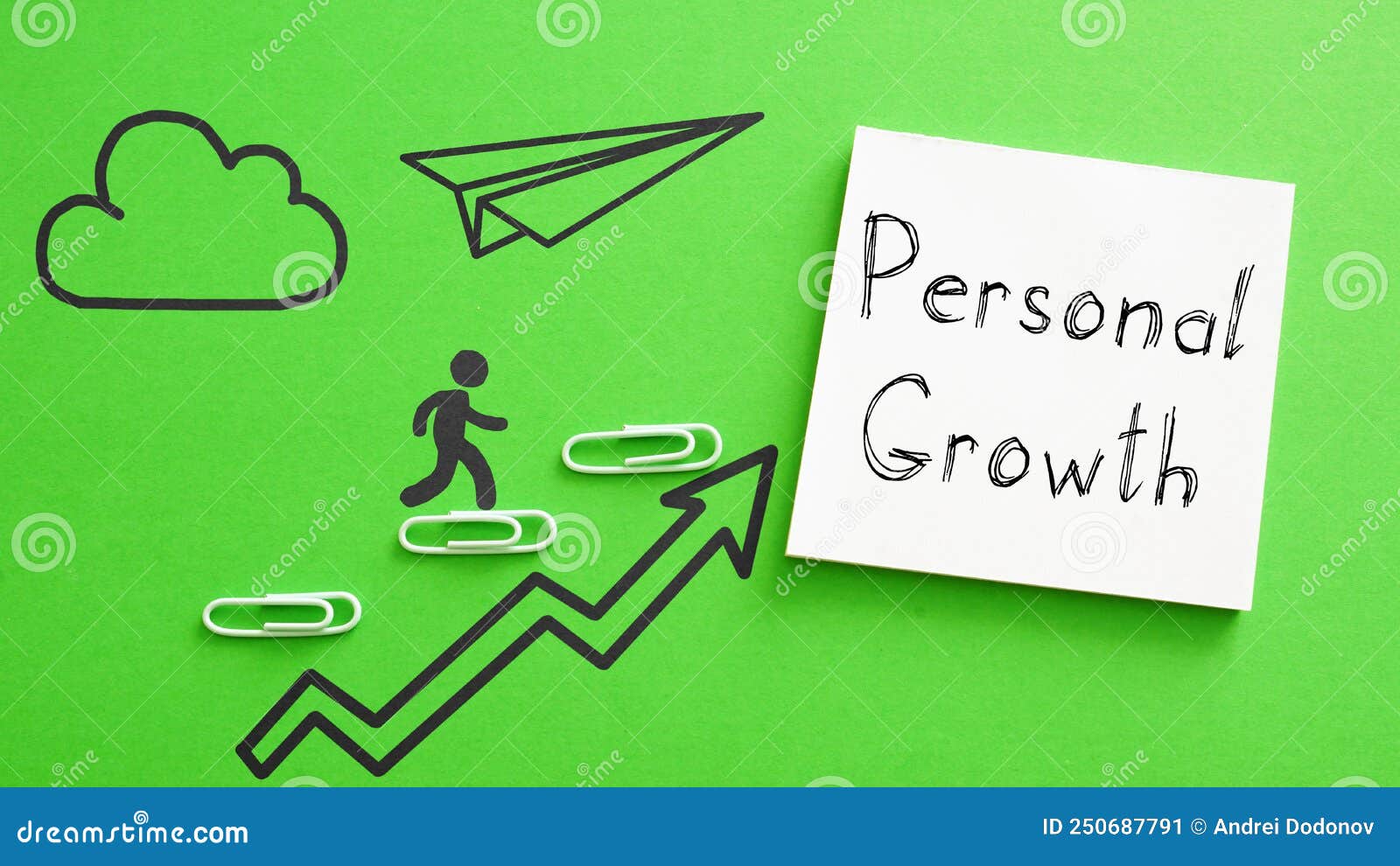 Personal Growth is Shown Using the Text Stock Image - Image of benefit ...
