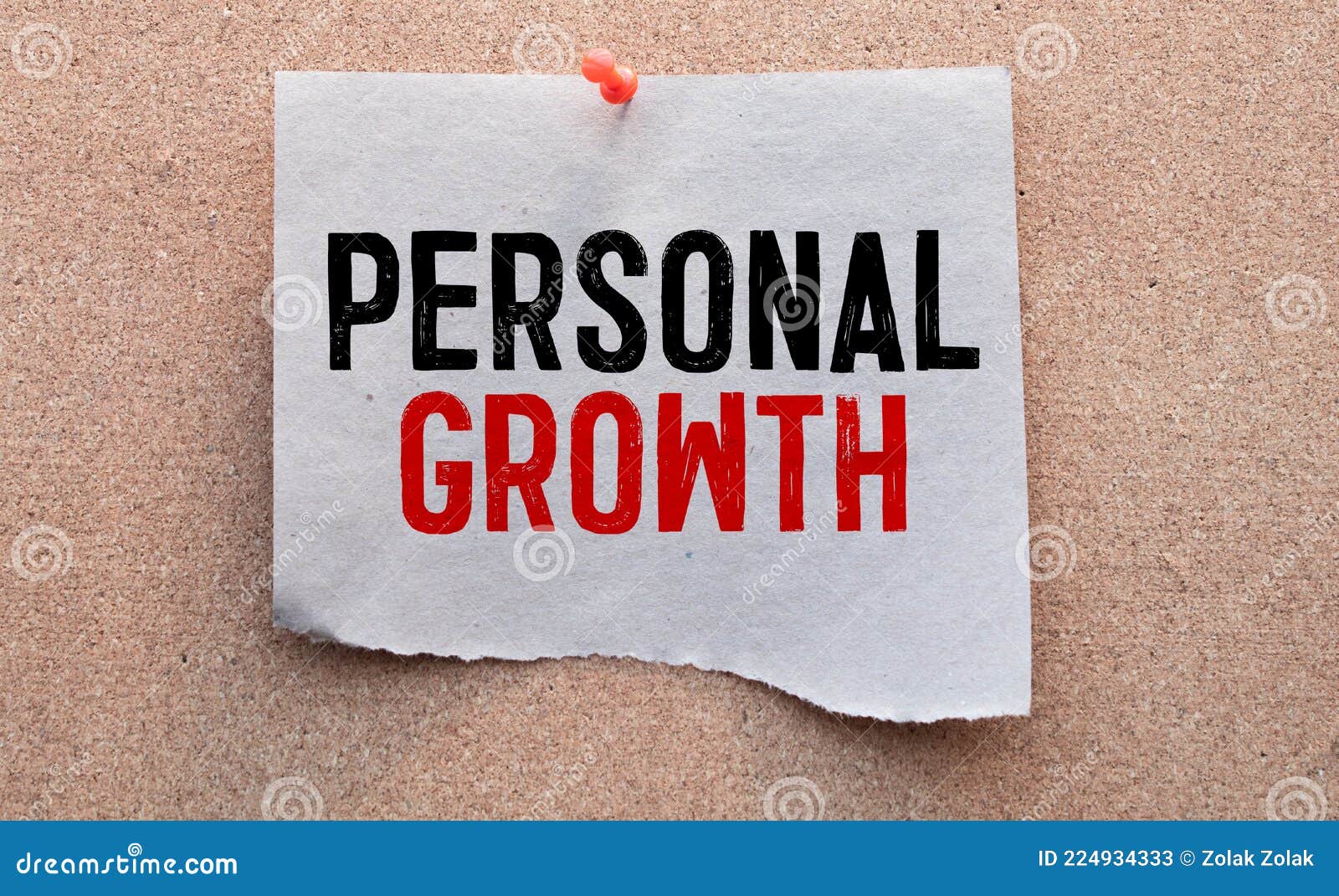 PERSONAL GROWTH Text on a Sticker on Your Desktop. Diary and Calculator ...
