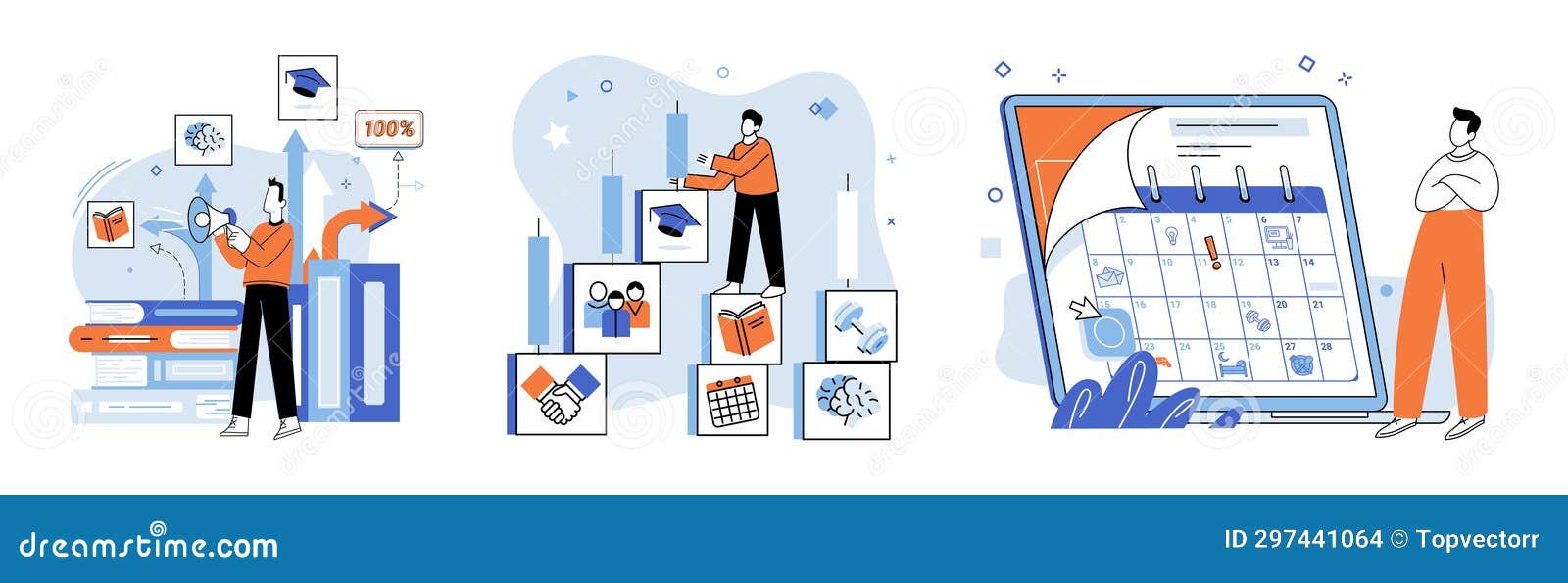 Achieving Headway Line Icon, Concept Sign, Outline Vector Illustration ...