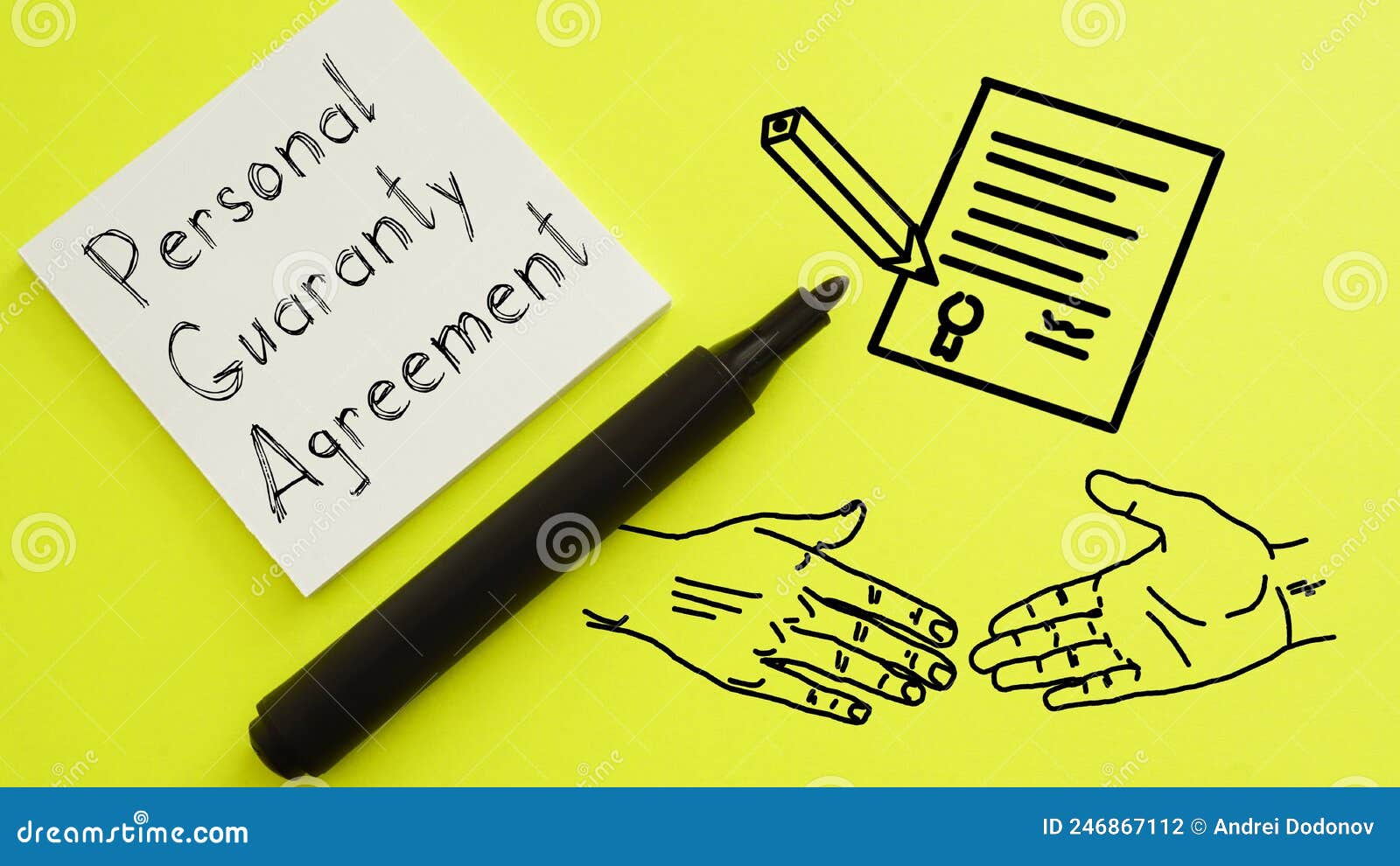 Personal Guaranty Agreement is Shown Using the Text Stock Photo - Image ...