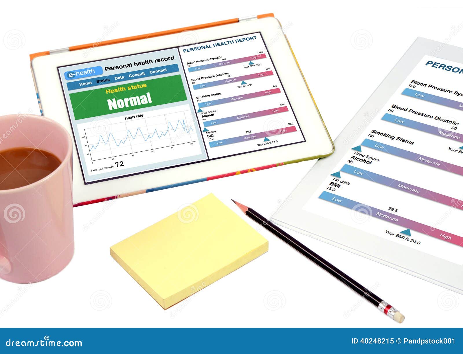 Personal Health Record Show on Tablet. Stock Image - Image of ...