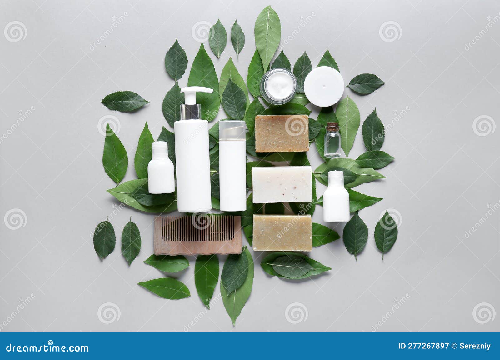 Accessories and Cosmetics for Personal Hygiene on Light Background ...
