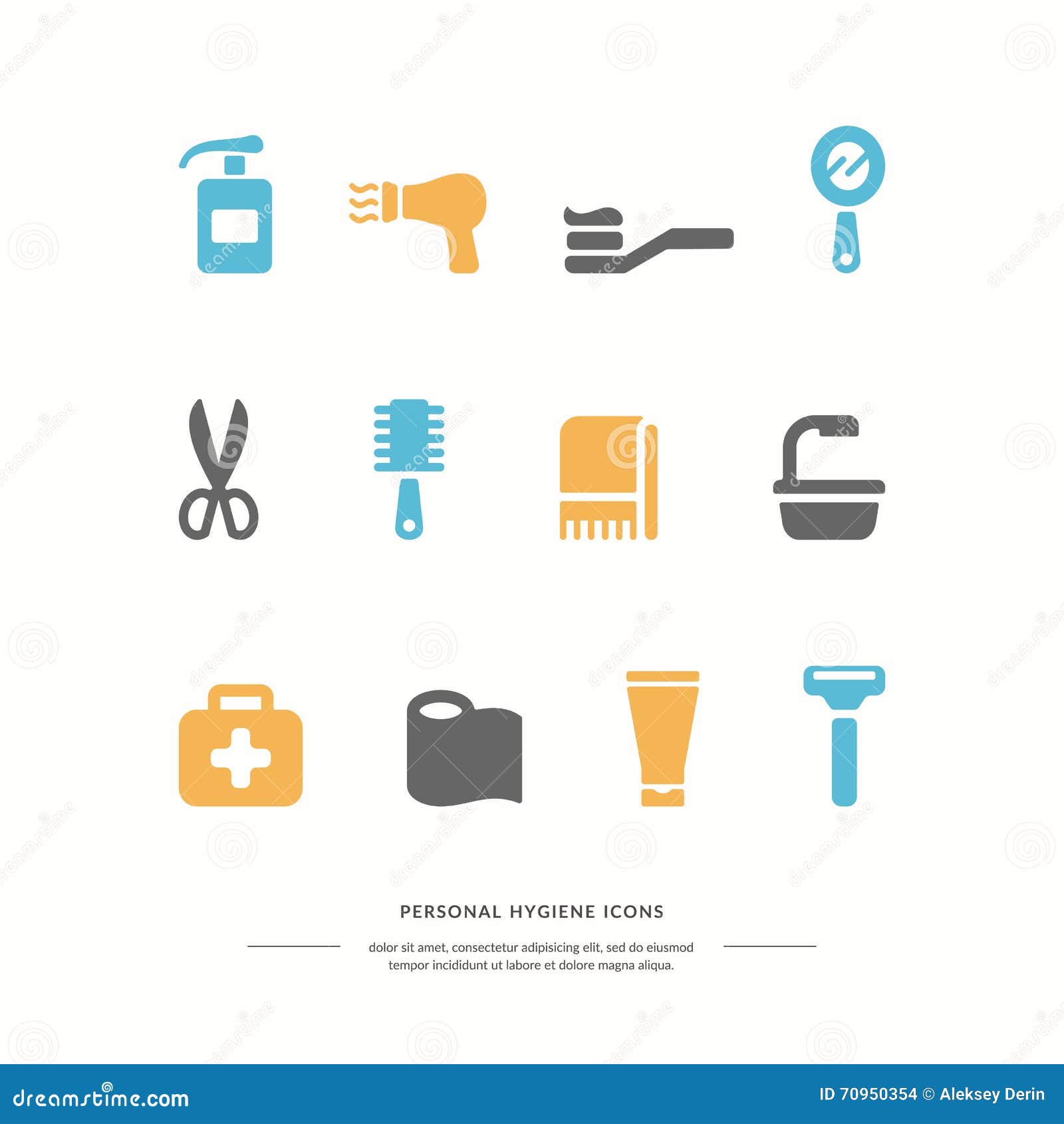 Personal Hygiene Colorful Icons. Stock Vector - Illustration of mouth ...