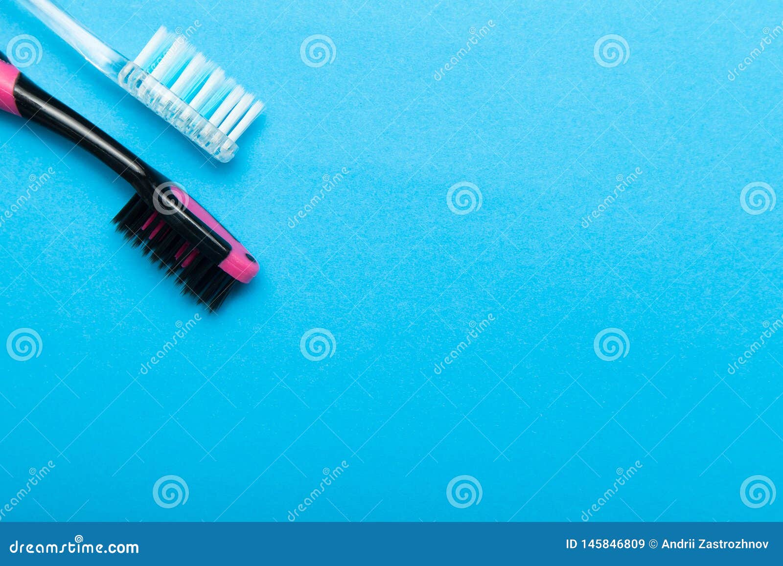 Personal Hygiene Concept on Blue Background. Free Space for Text Stock ...
