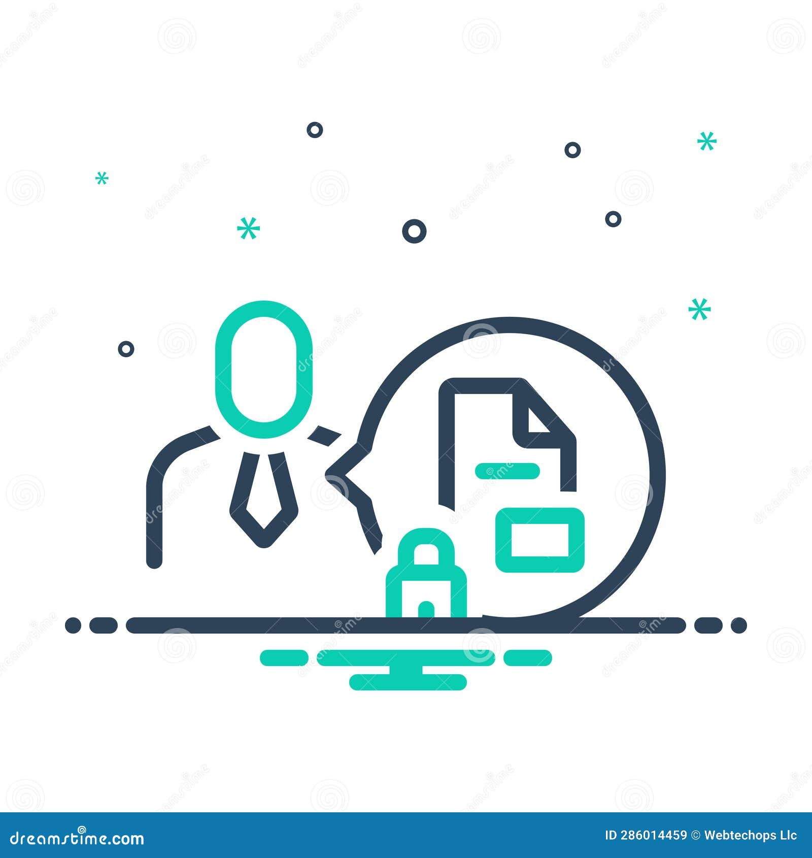 Mix Icon for Personal, Secret and Data Stock Illustration ...