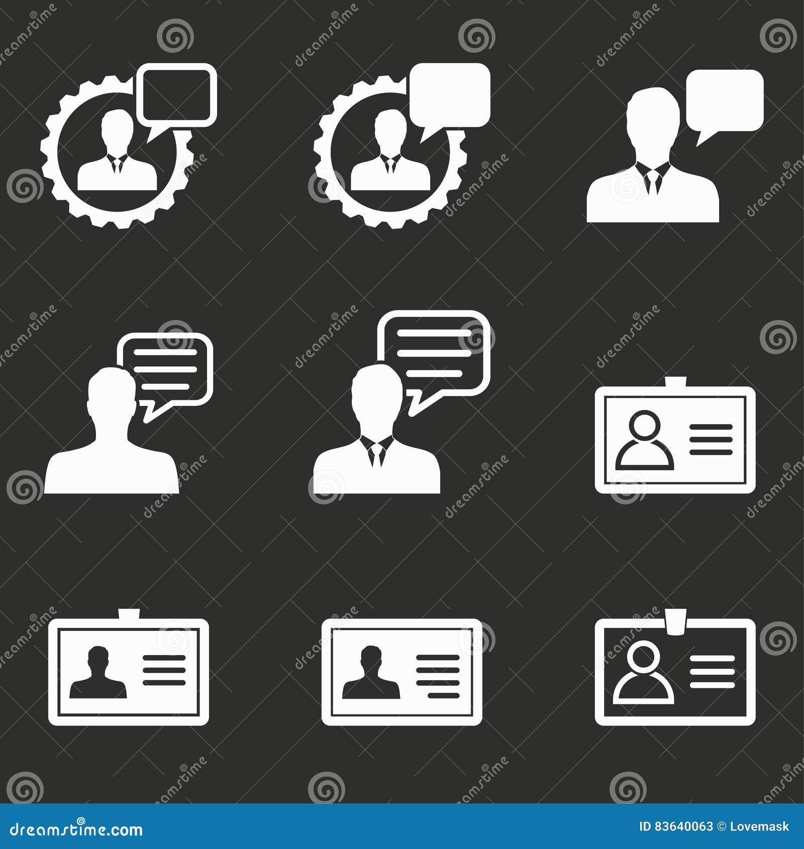 Personal icon set. stock vector. Illustration of element - 83640063