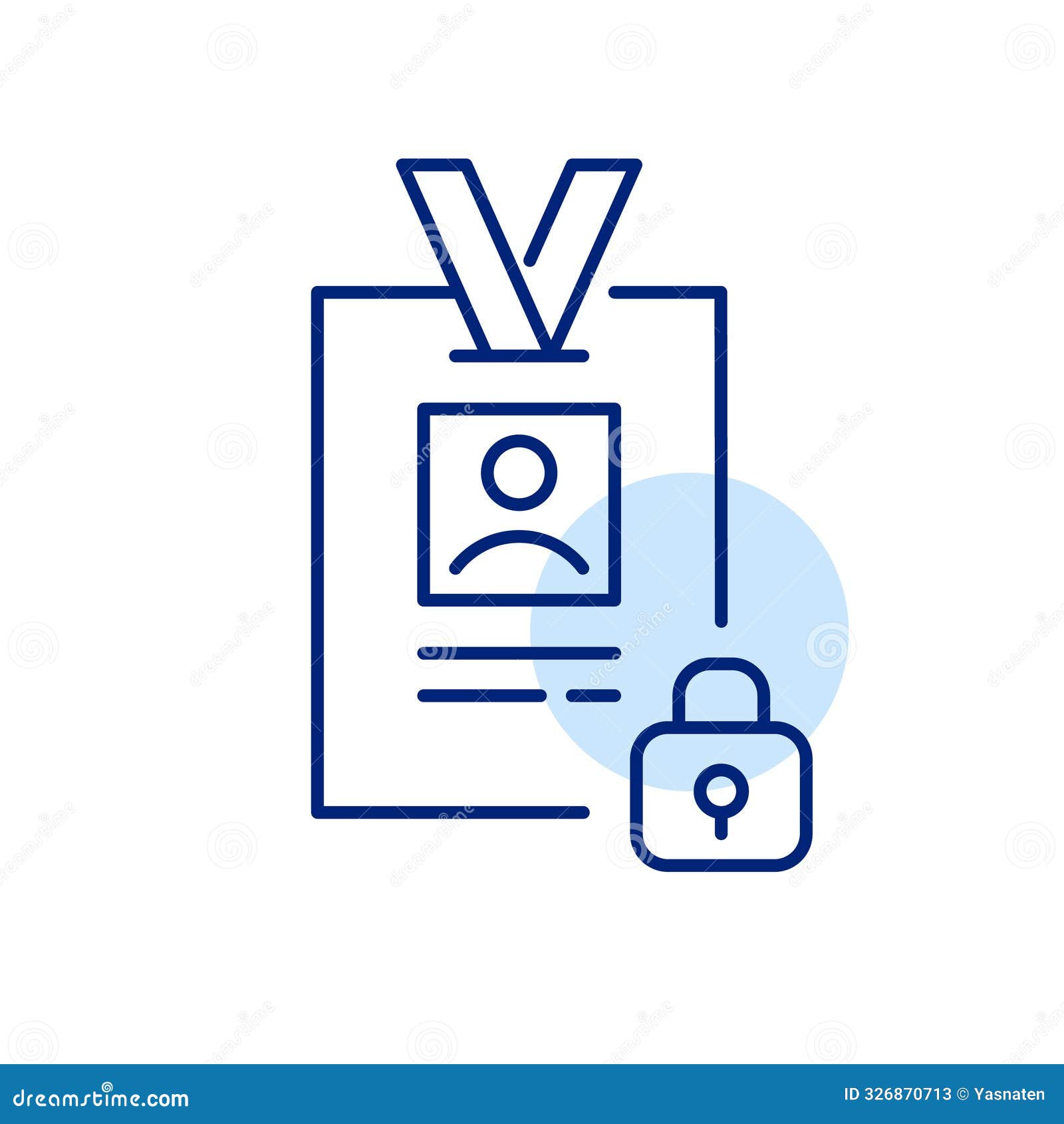 Personal Id Badge with Picture and Lock. Authorized Access and Secure ...