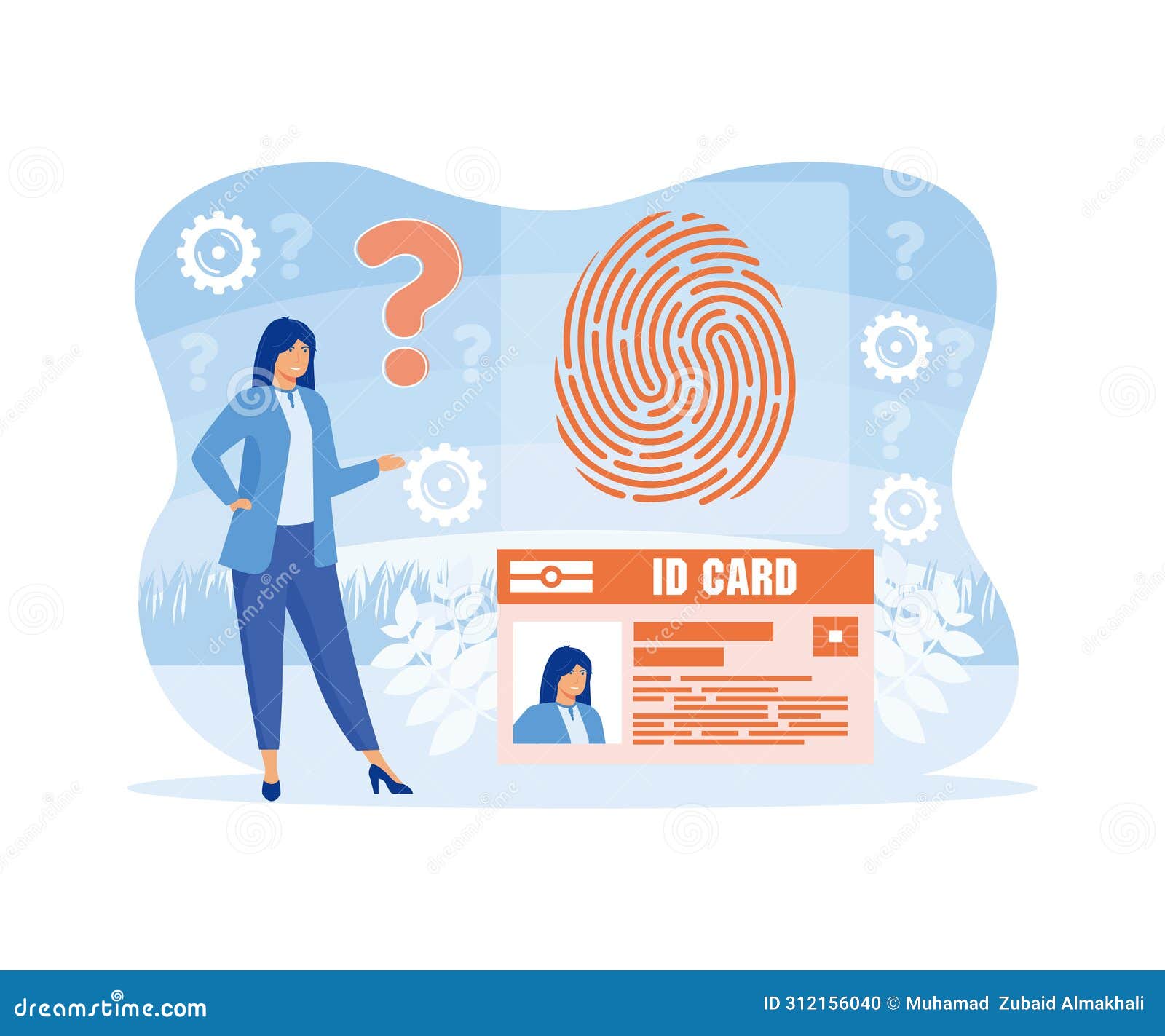 Personal ID and Biometric Access Control. Person Using Identity Office ...