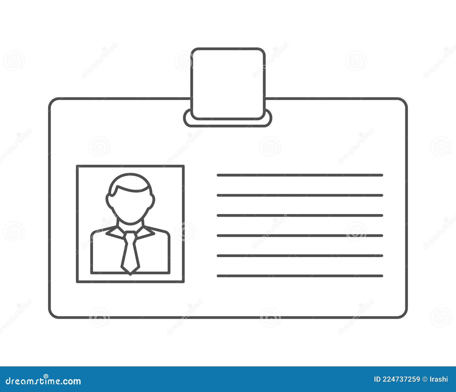 Personal id card stock vector. Illustration of authentication - 224737259