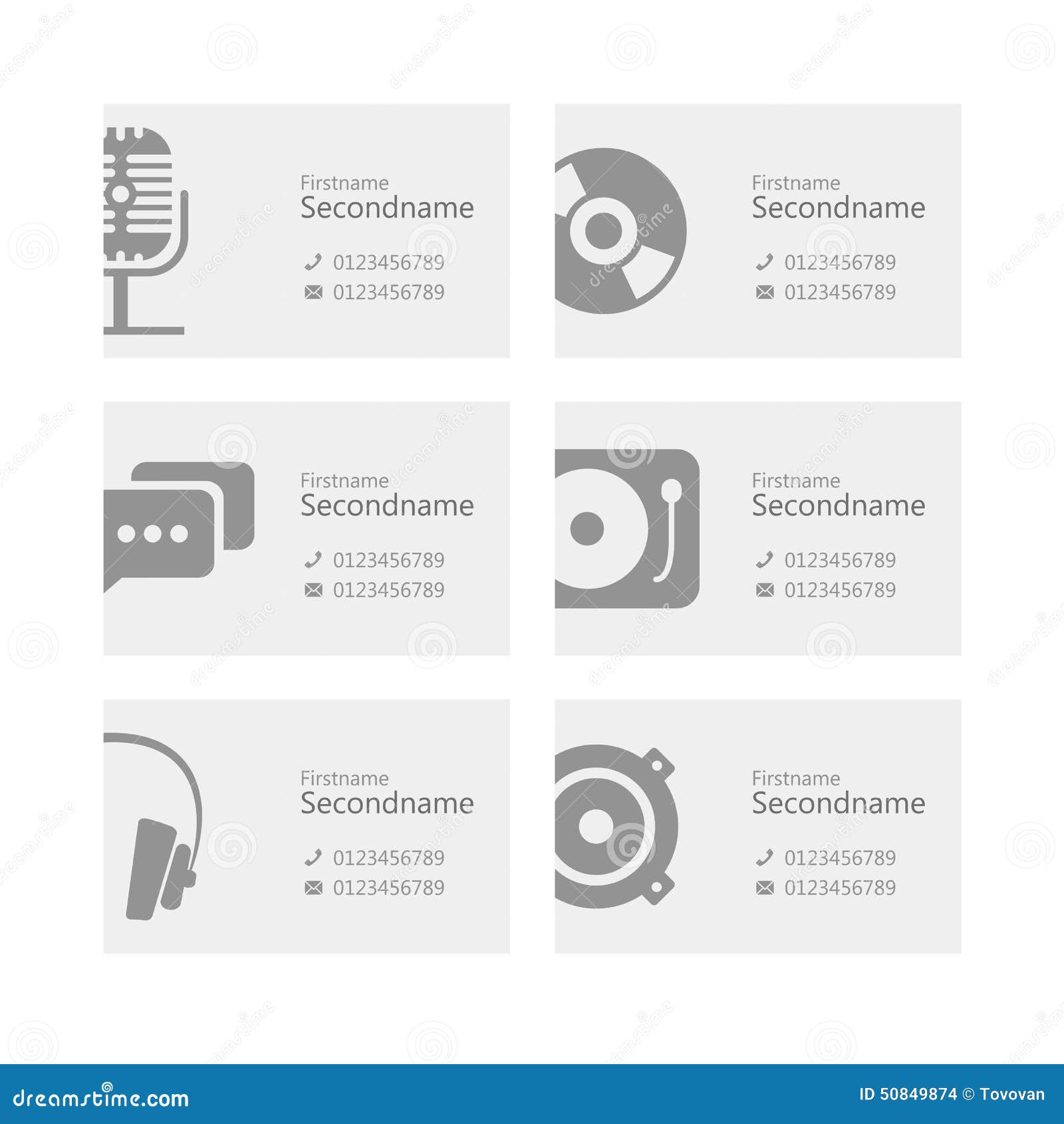 Personal Id Card Collection Stock Vector - Illustration of mailing ...