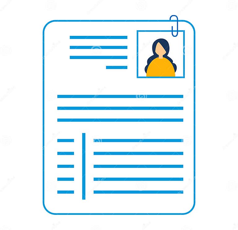 Personal ID Document with Photo and Text Fields, Simple Blue Design ...