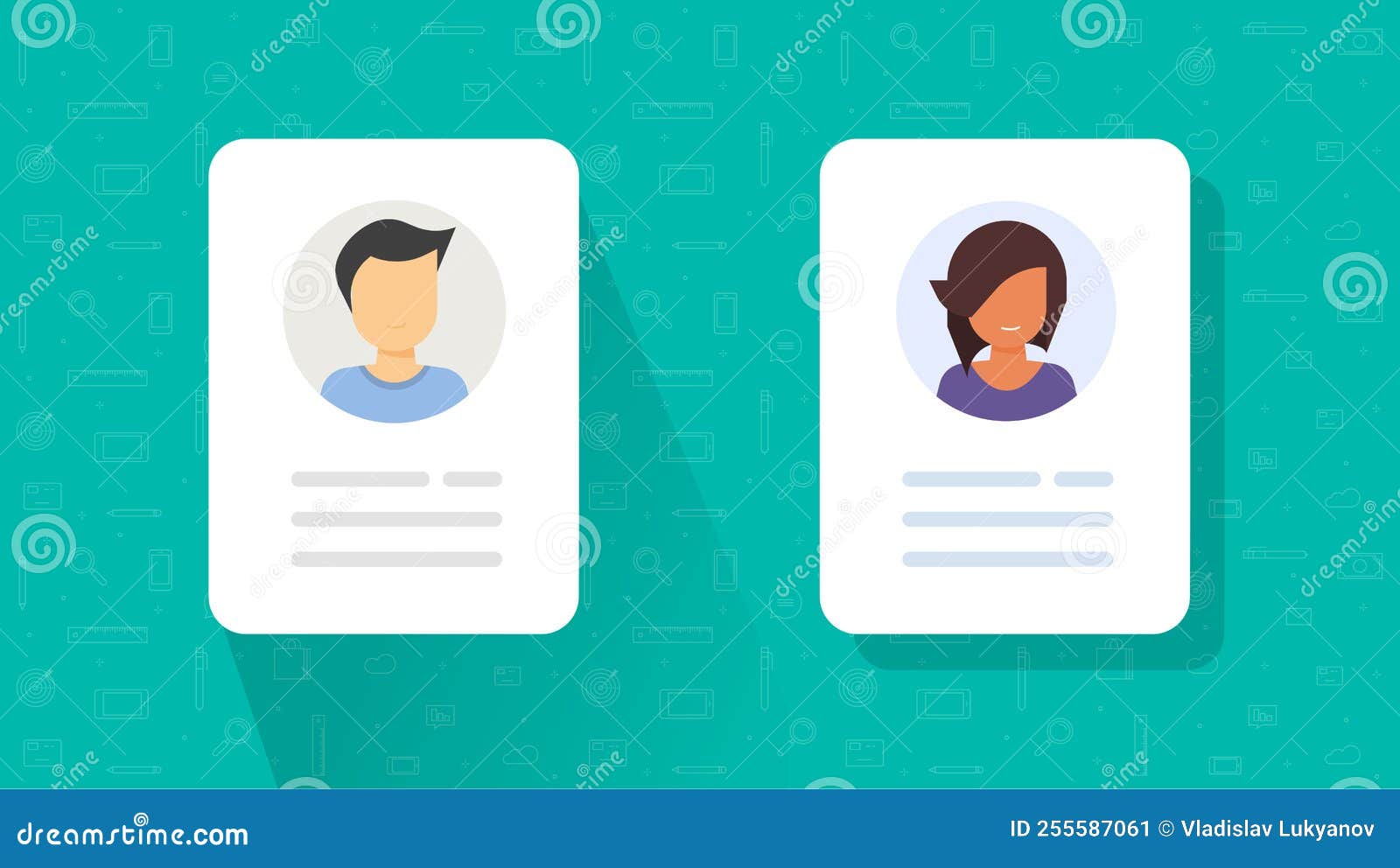 Personal Id Info Icon Vector with Avatar Profile User Photo or Customer ...