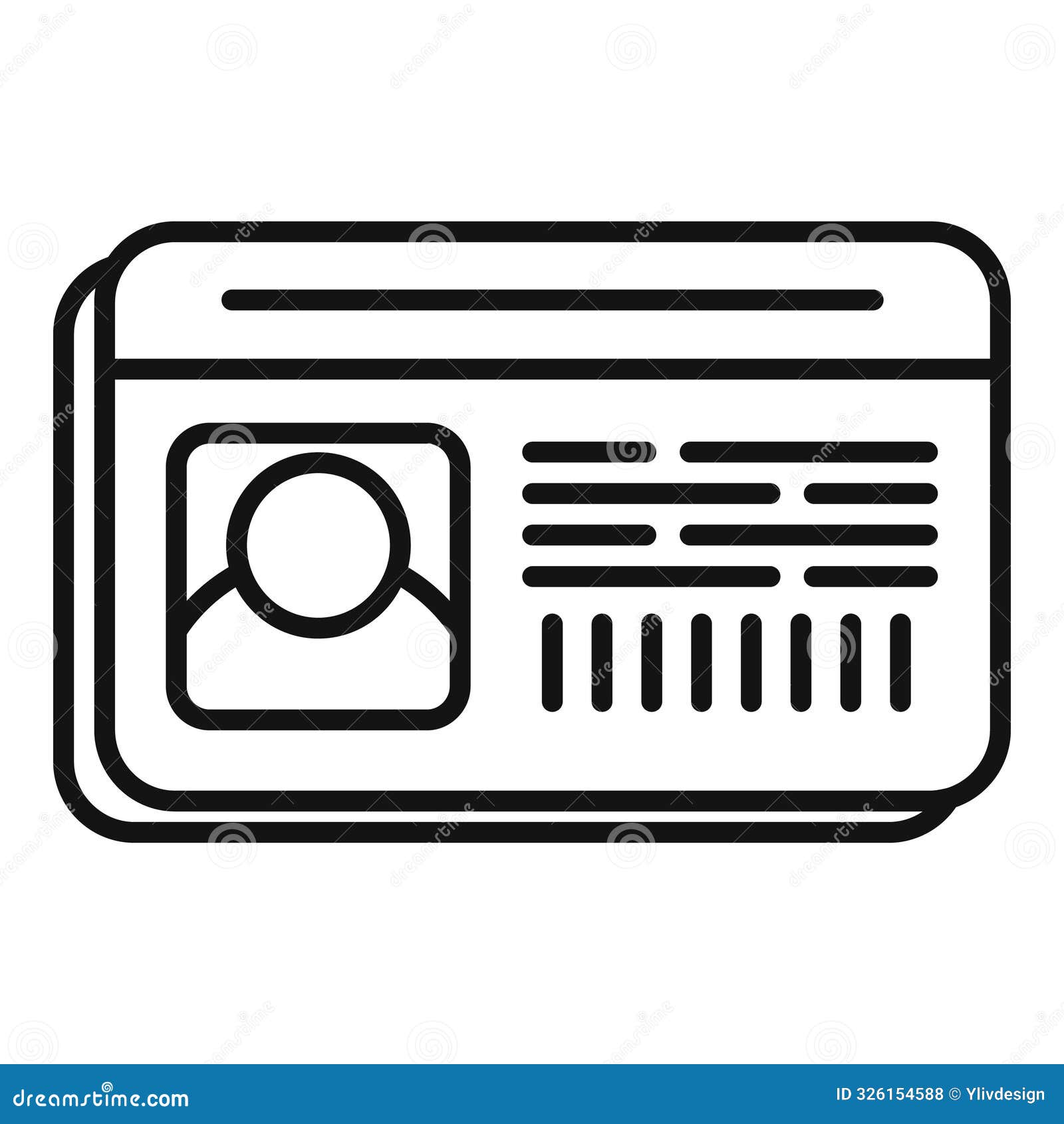 Personal Identification Card Icon Showing Access and Security Stock ...