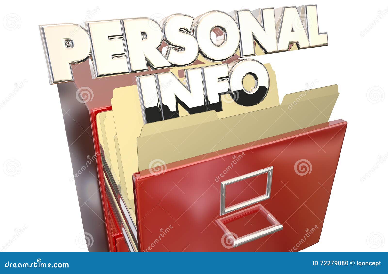 Personal Info File Folder Cabinet Sensitive Stock Illustration ...