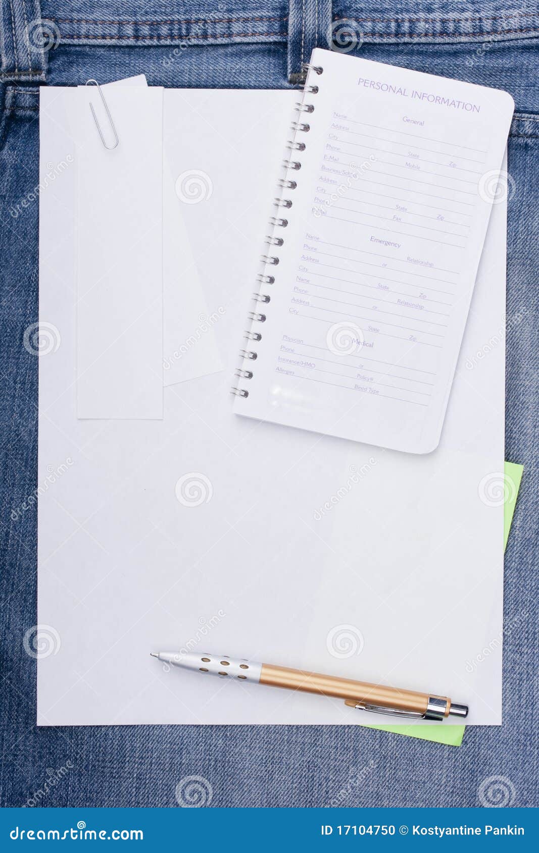 Personal information stock photo. Image of remind, notebook - 17104750