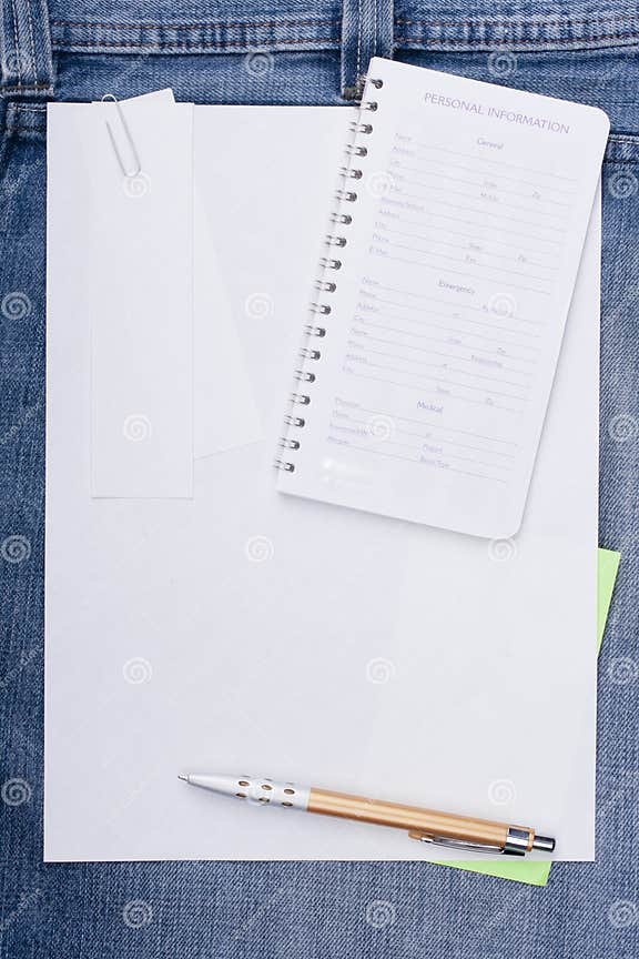 Personal information stock photo. Image of remind, notebook - 17104750