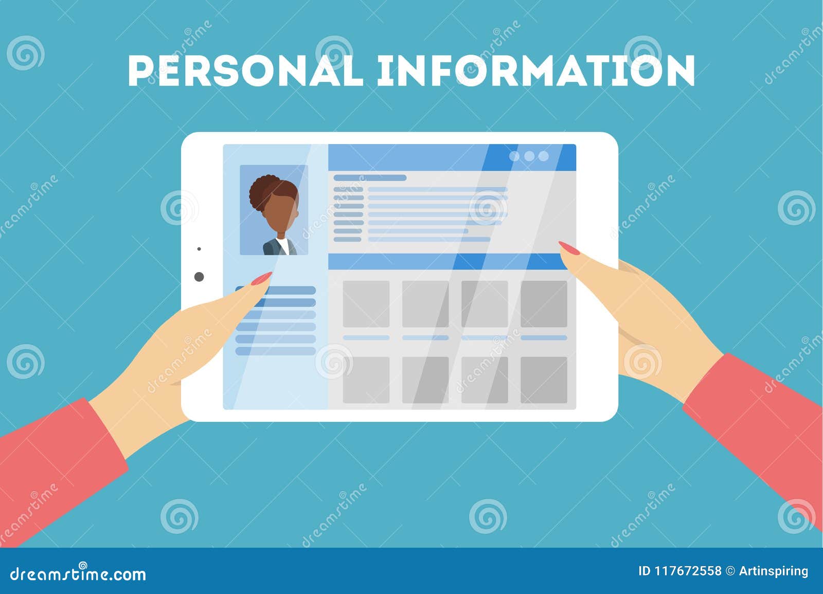 Personal Information Concept. Stock Vector - Illustration of profile ...