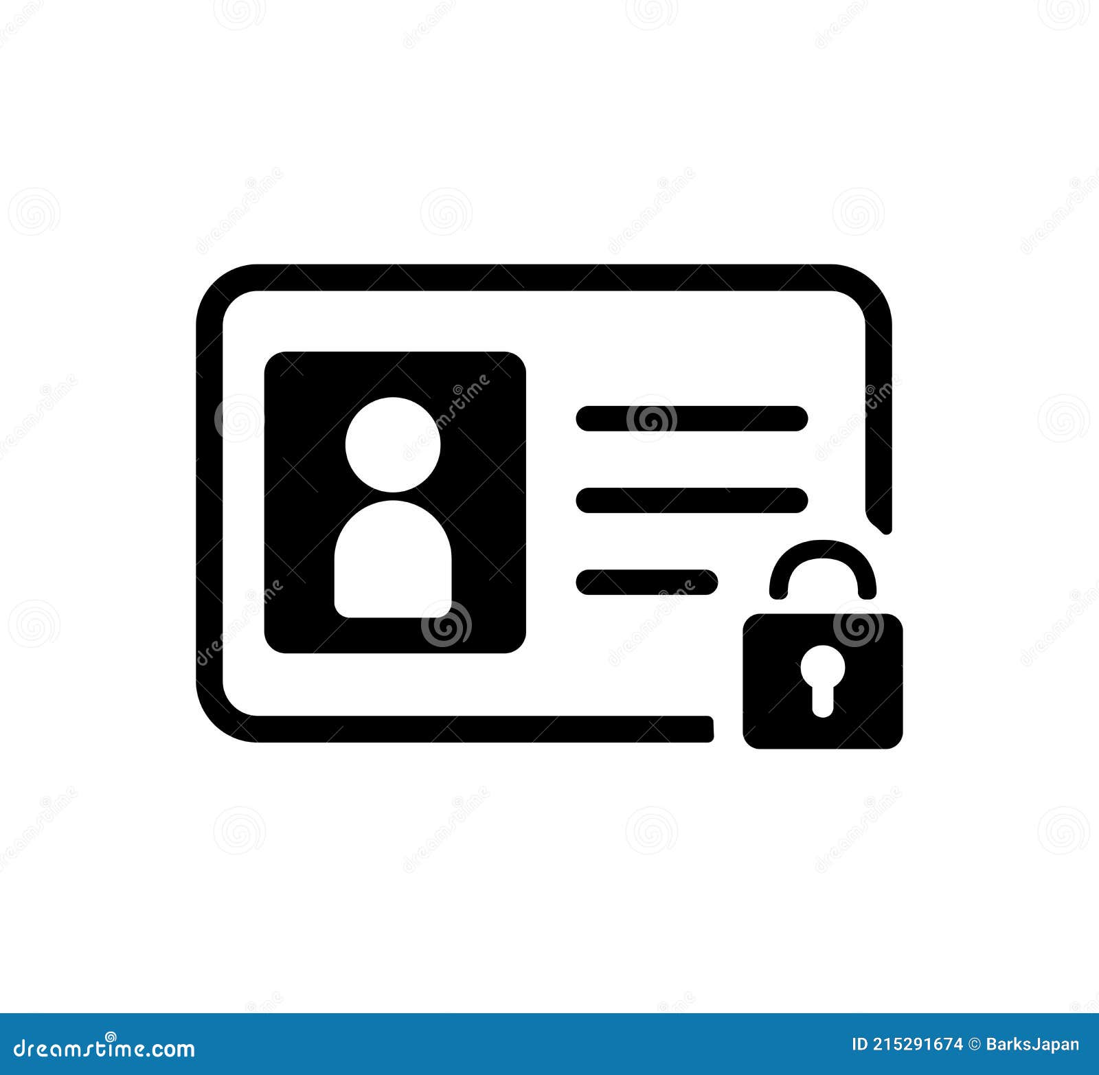 Personal Information ID, Privacy Vector Icon Illustration Stock Vector ...
