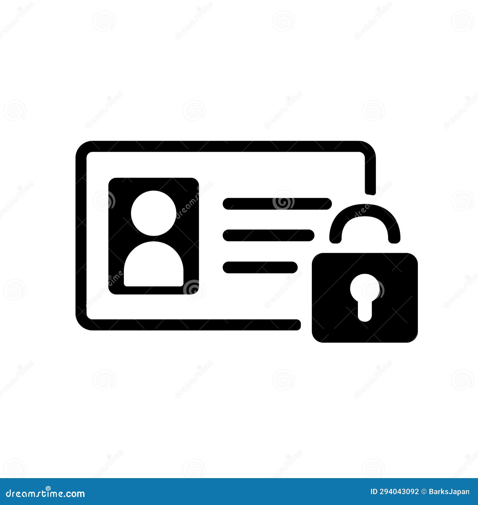 Personal Information ( ID, Privacy ) Vector Icon Illustration Stock ...