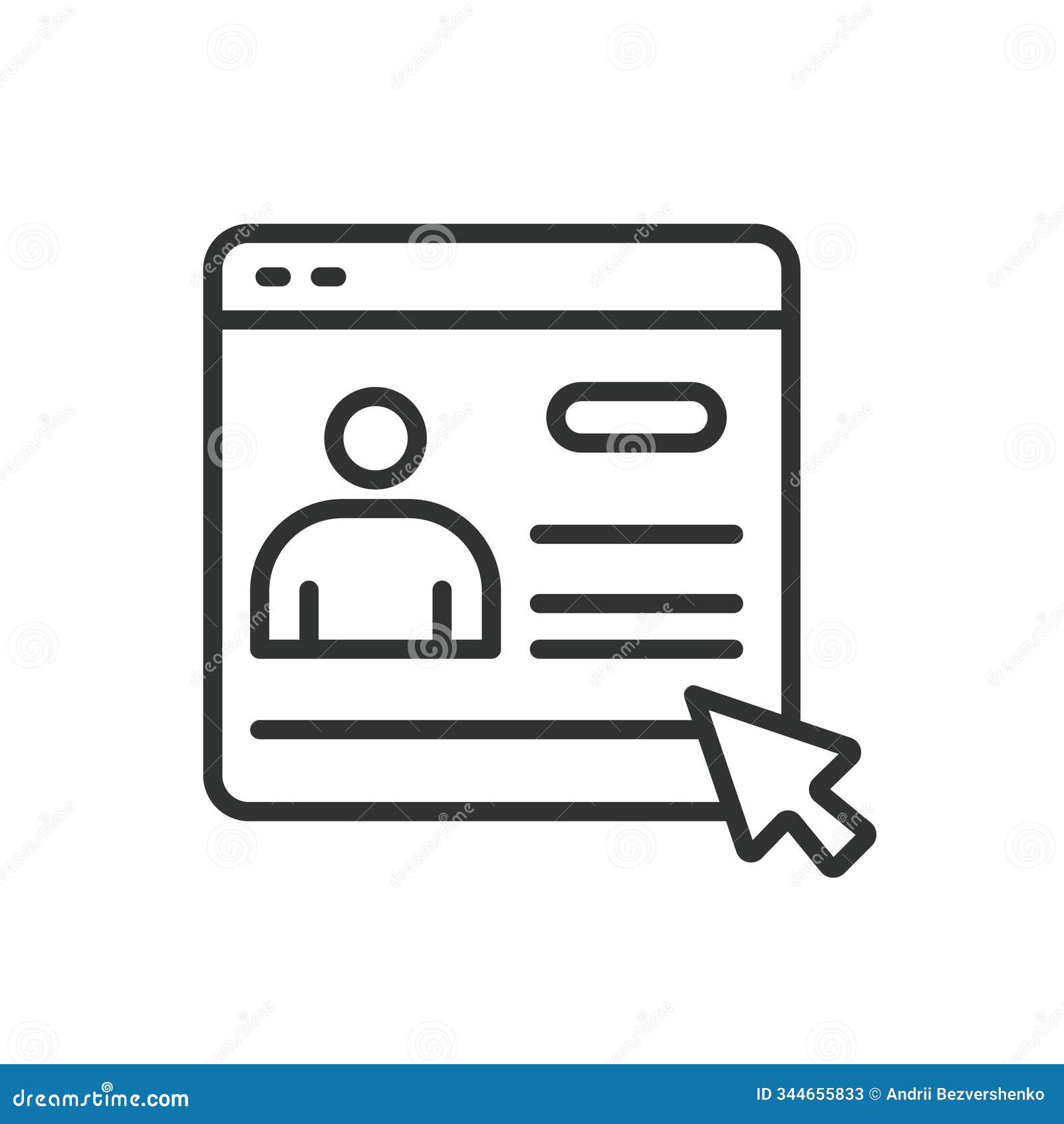Personal Information Profile, Icon in Line Design. Personal ...