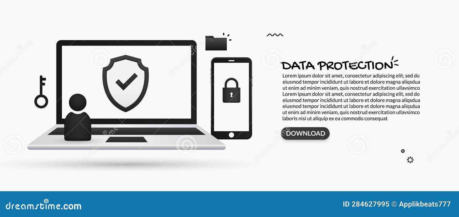 Personal Information Security and Data Protection System Stock Vector ...
