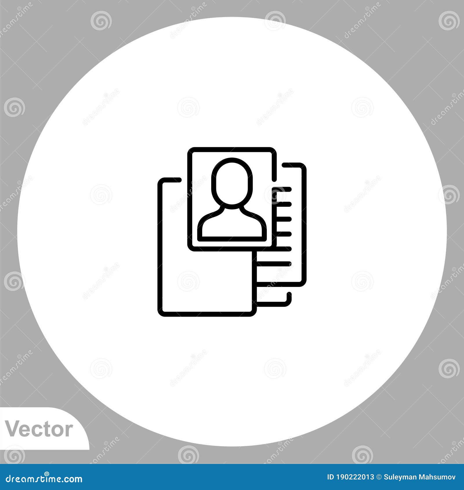 Personal Information Vector Icon Sign Symbol Stock Vector ...