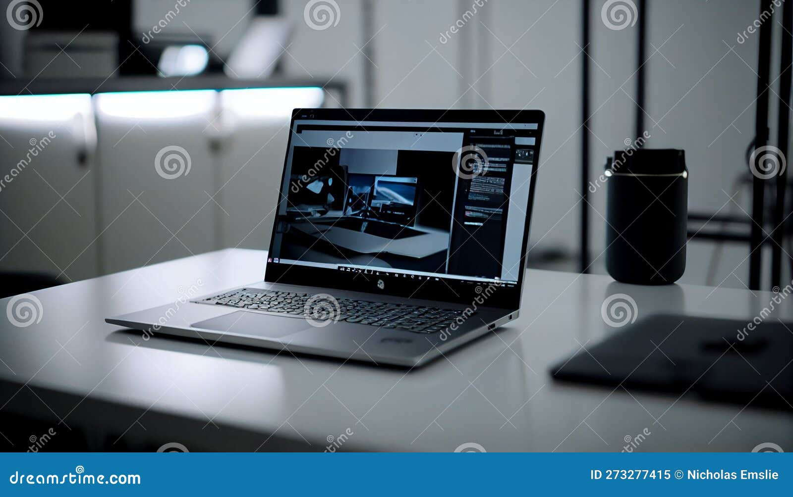 Personal Laptop Ai Generated Stock Illustration - Illustration of ...