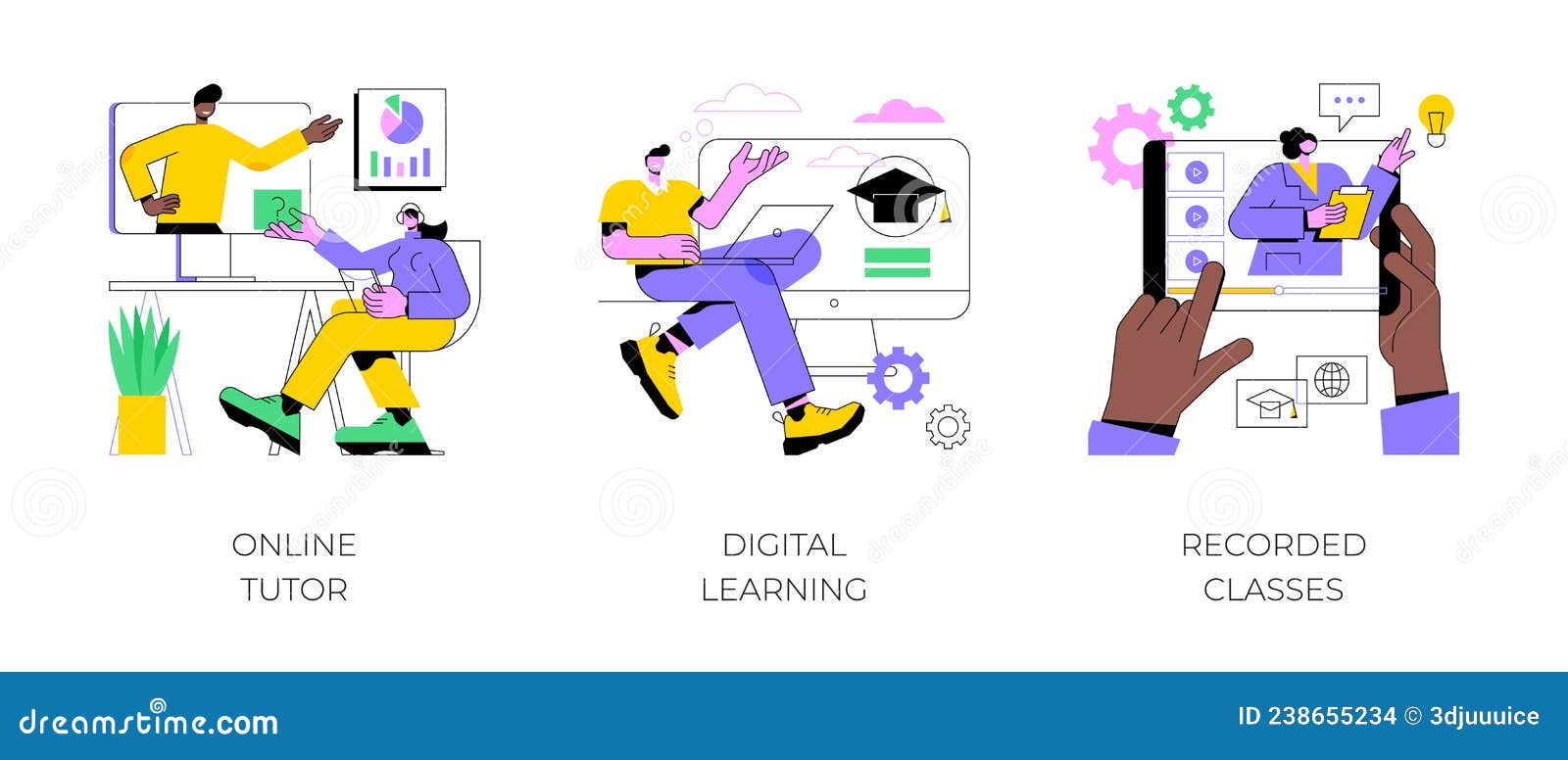 Personal Learning Abstract Concept Vector Illustrations. Stock Vector ...